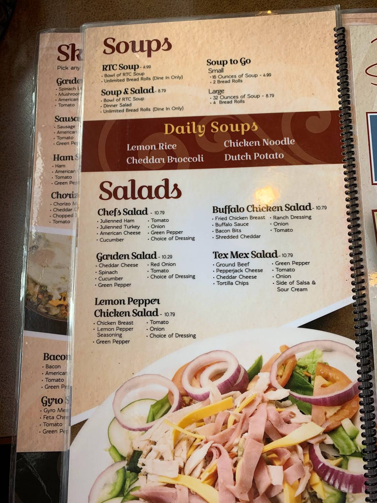 Menu at Round the Clock Schererville restaurant, Schererville