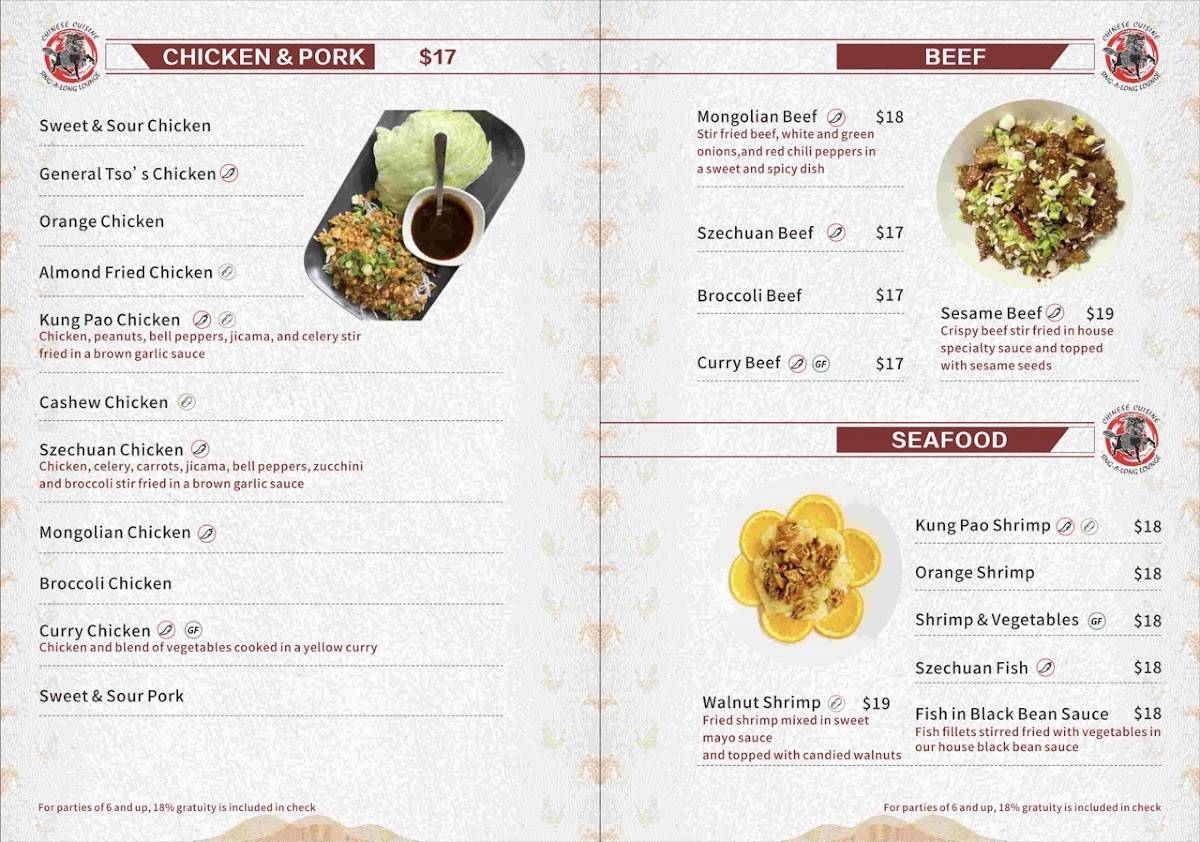 Menu at Royal Unicorn Restaurant, Shoreline