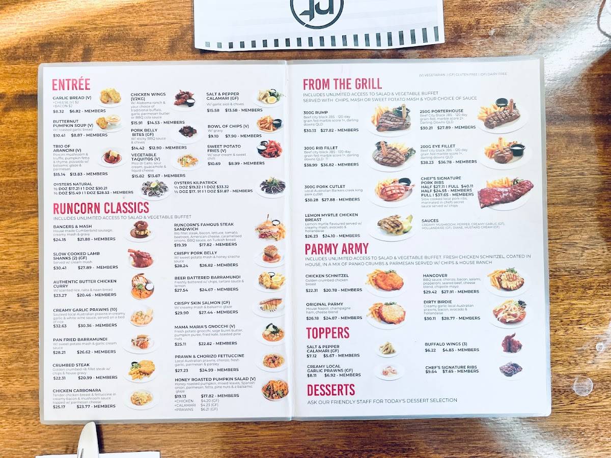 Menu at Runcorn Tavern pub & bar, Runcorn, 124 Gowan Rd