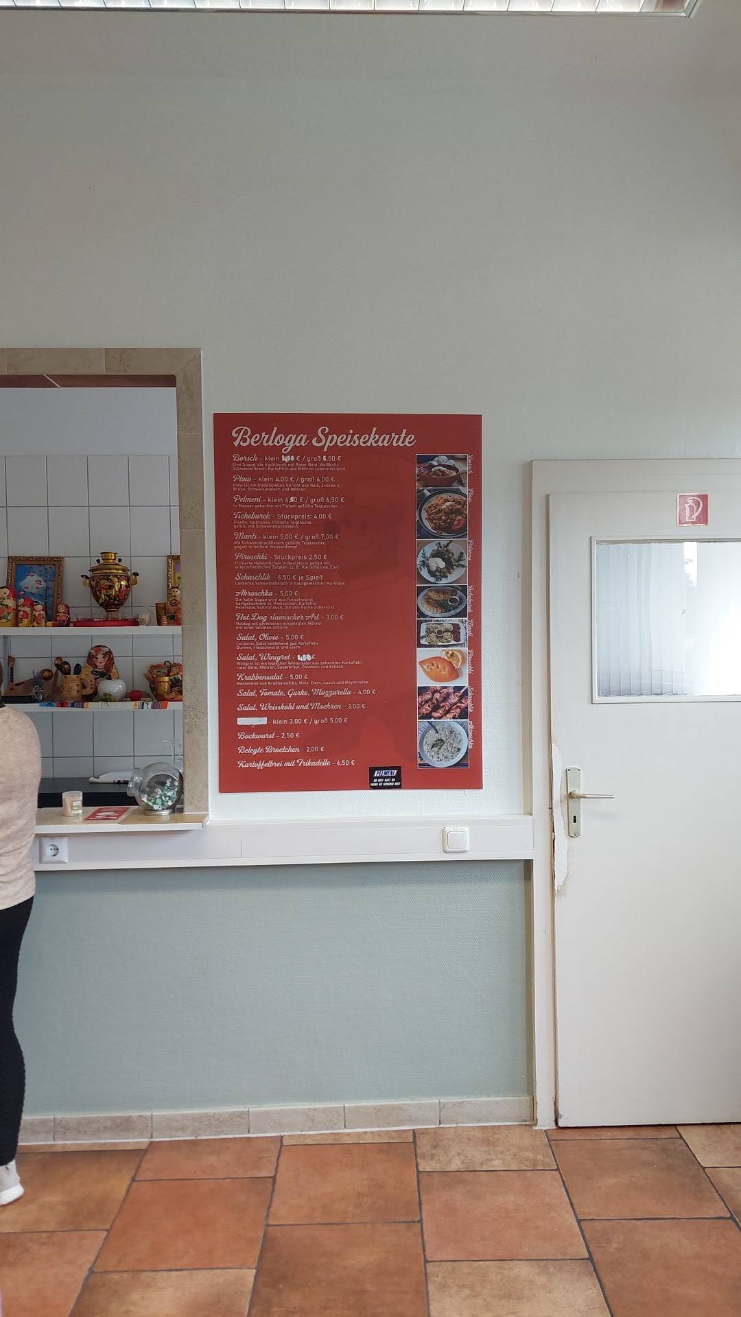 Speisekarte von Russische Kantine „Berloga“ cafeteria, Stendal