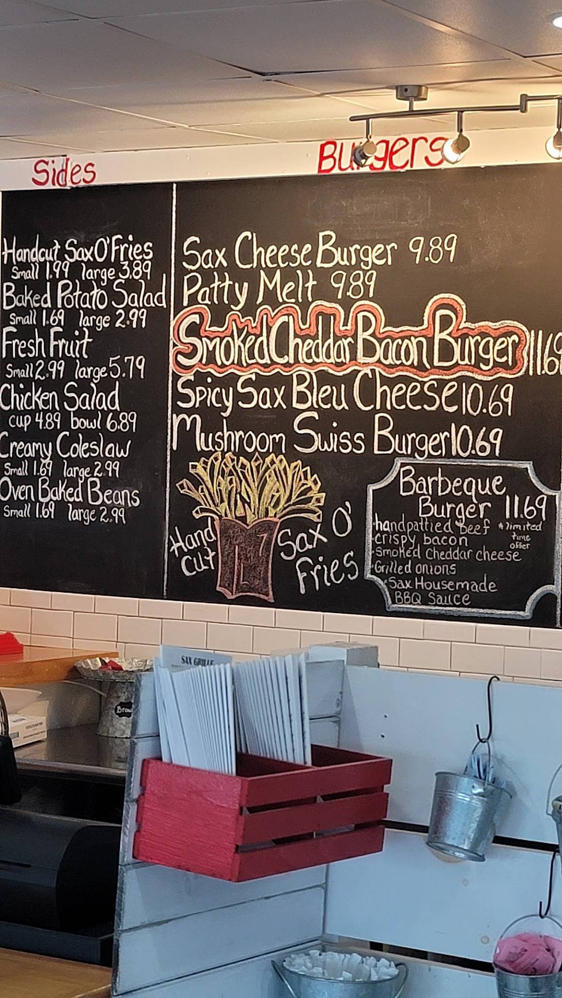 Menu at SAX GRILLE pub & bar, Fort Walton Beach, 10 Eglin Pkwy SE