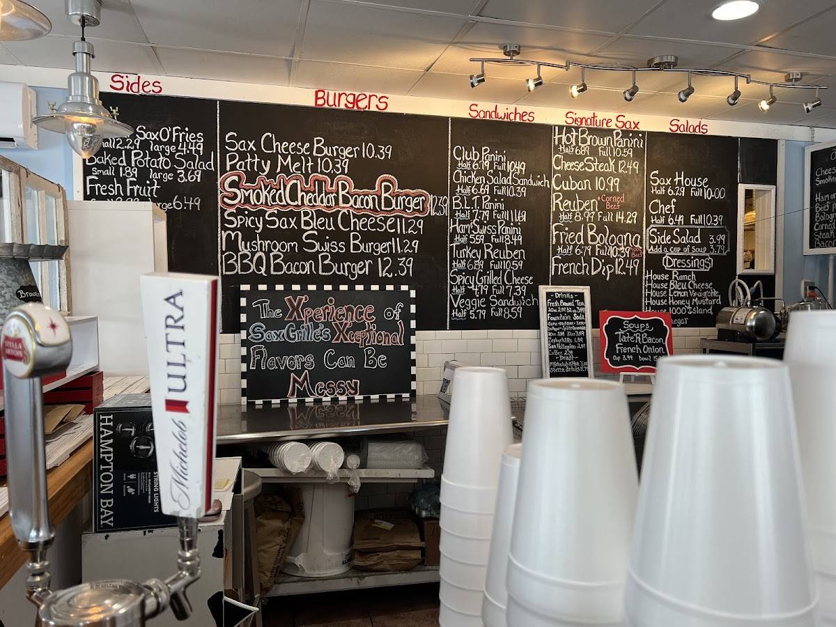Menu at SAX GRILLE cafe, Fort Walton Beach, 10 Eglin Pkwy SE