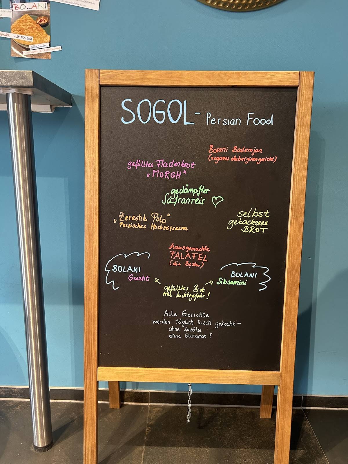 Speisekarte von SOGOL - Persian food to go restaurant, Würzburg