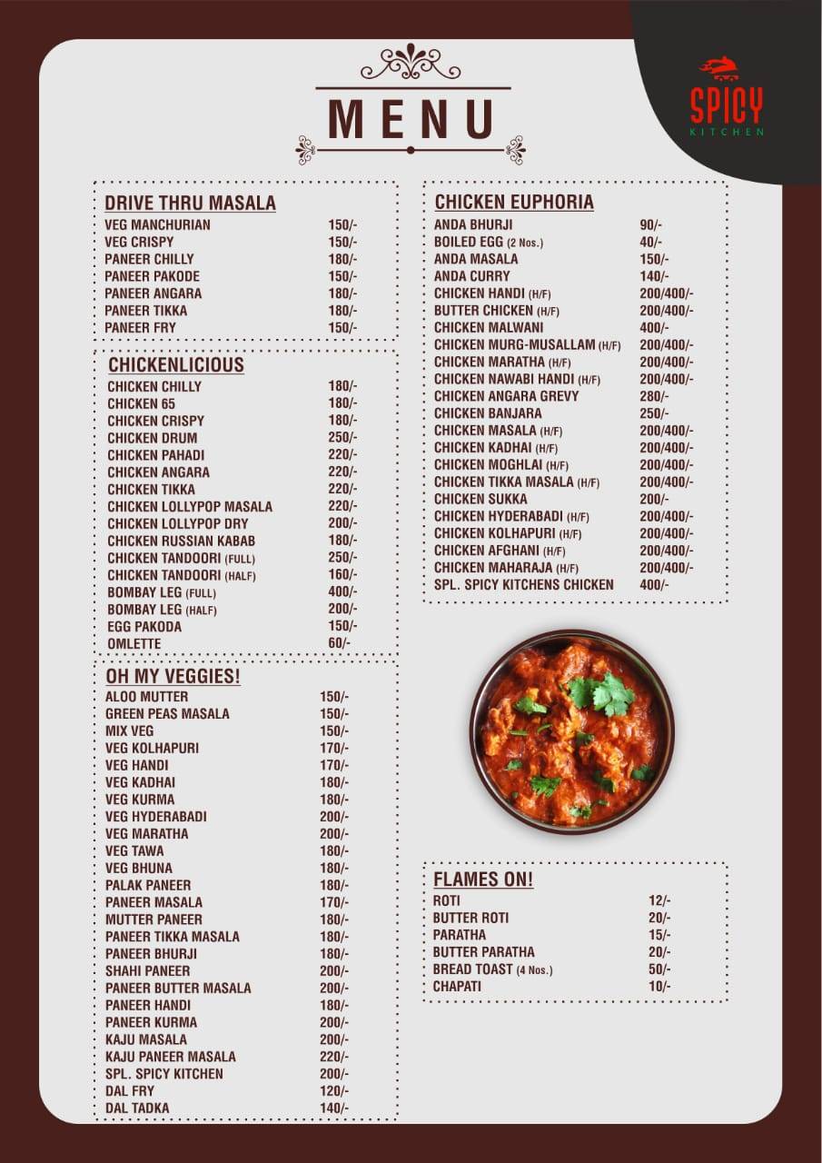 Menu at SPICY KITCHEN, Pune, 500/2848 1st floor