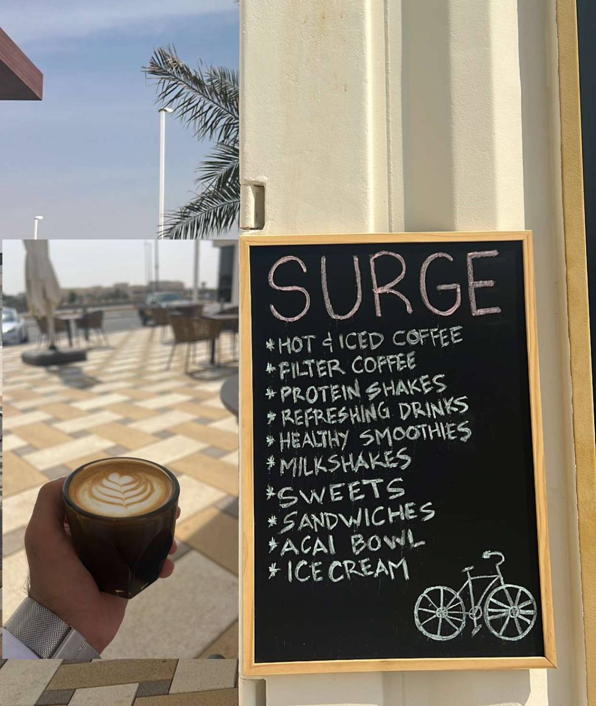 Menu at SURGE - Al Ain Cycle Track, UAE