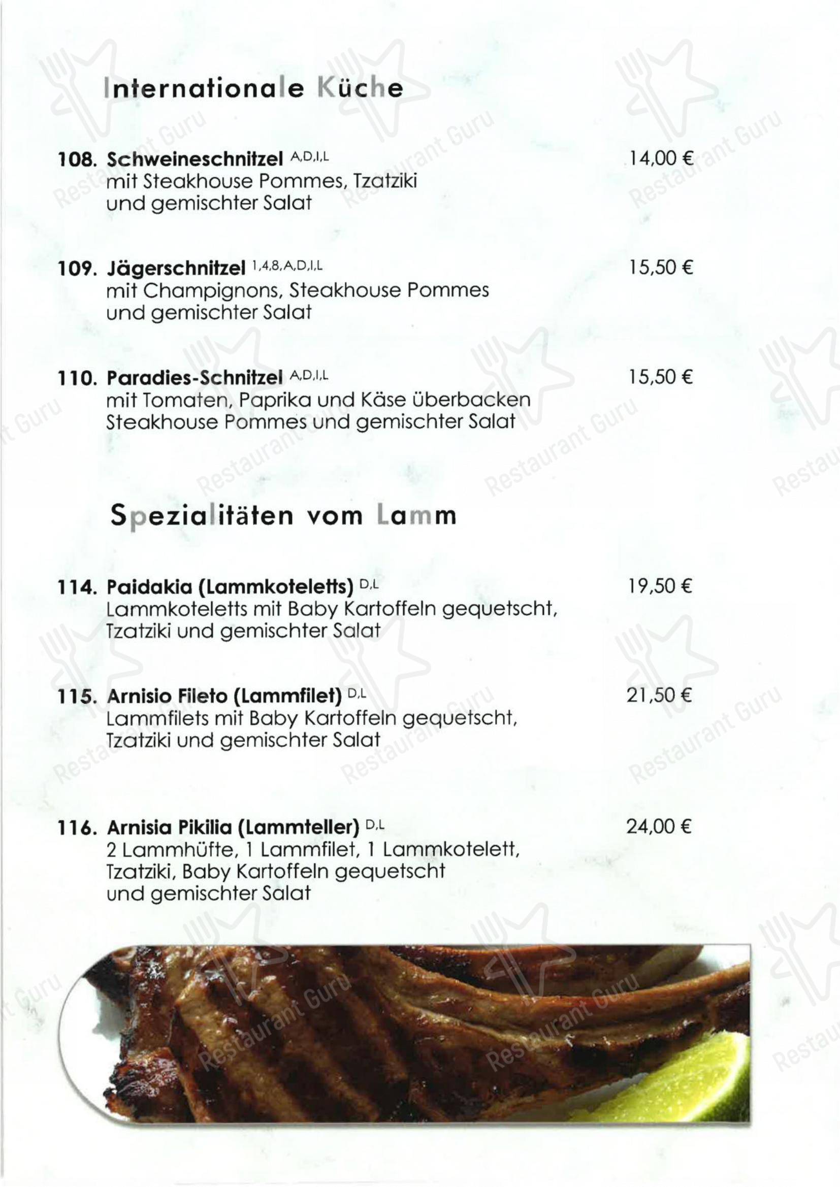 Speisekarte von SYMPOSIO restaurant, Oberkirch