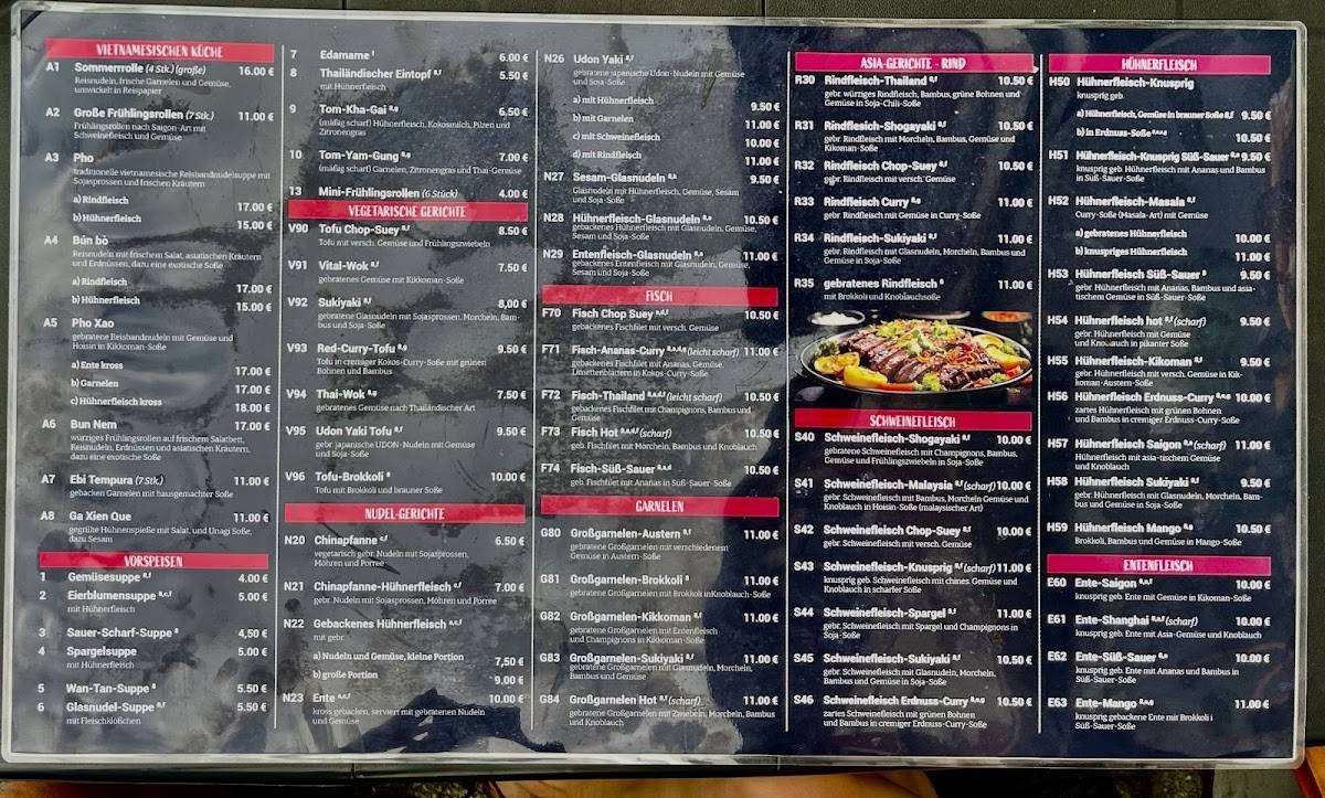 Speisekarte von Saigon-Bistro restaurant, Jüterbog