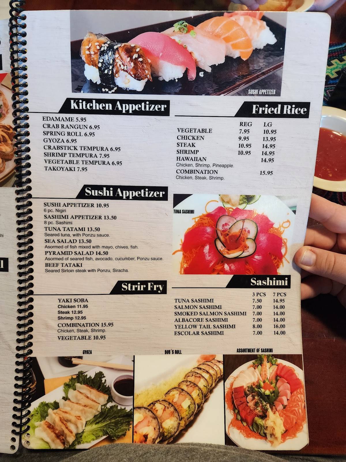 Menu at Sake vs Tekila restaurant, Millington