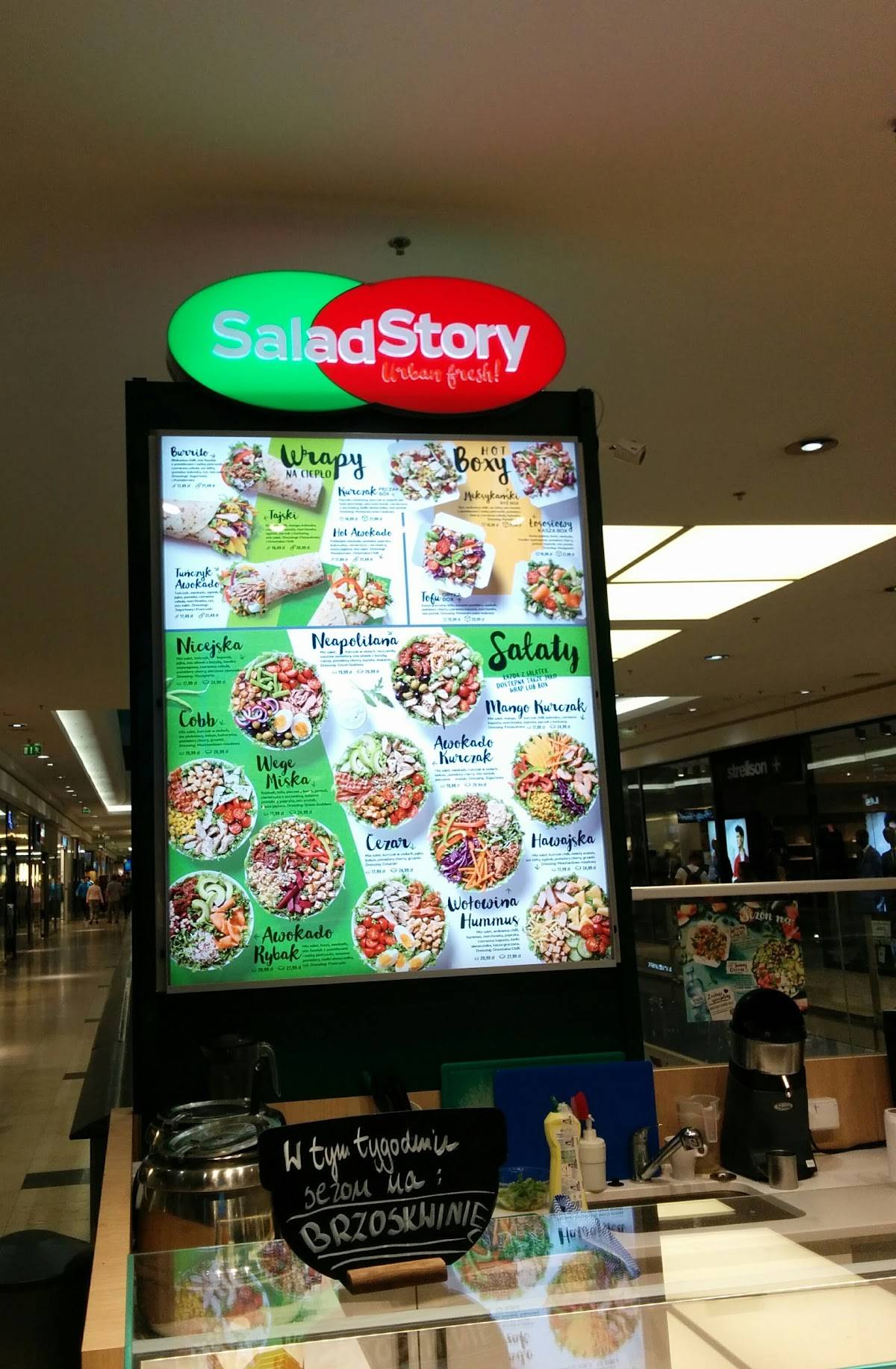 Menu at Salad Story restaurant, Gdańsk, Aleja Grunwaldzka 141