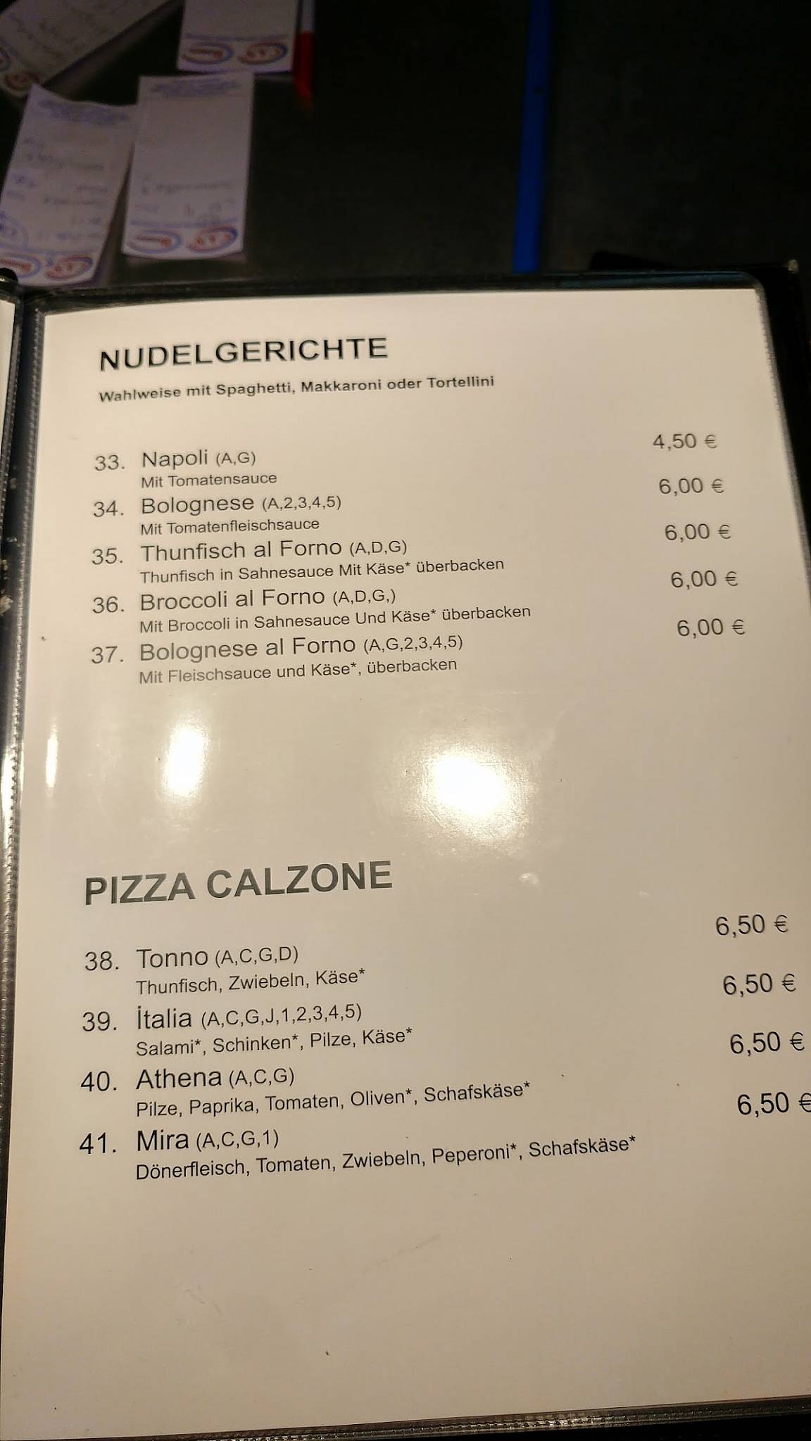 Speisekarte von Cafe Mira, Salzgitter