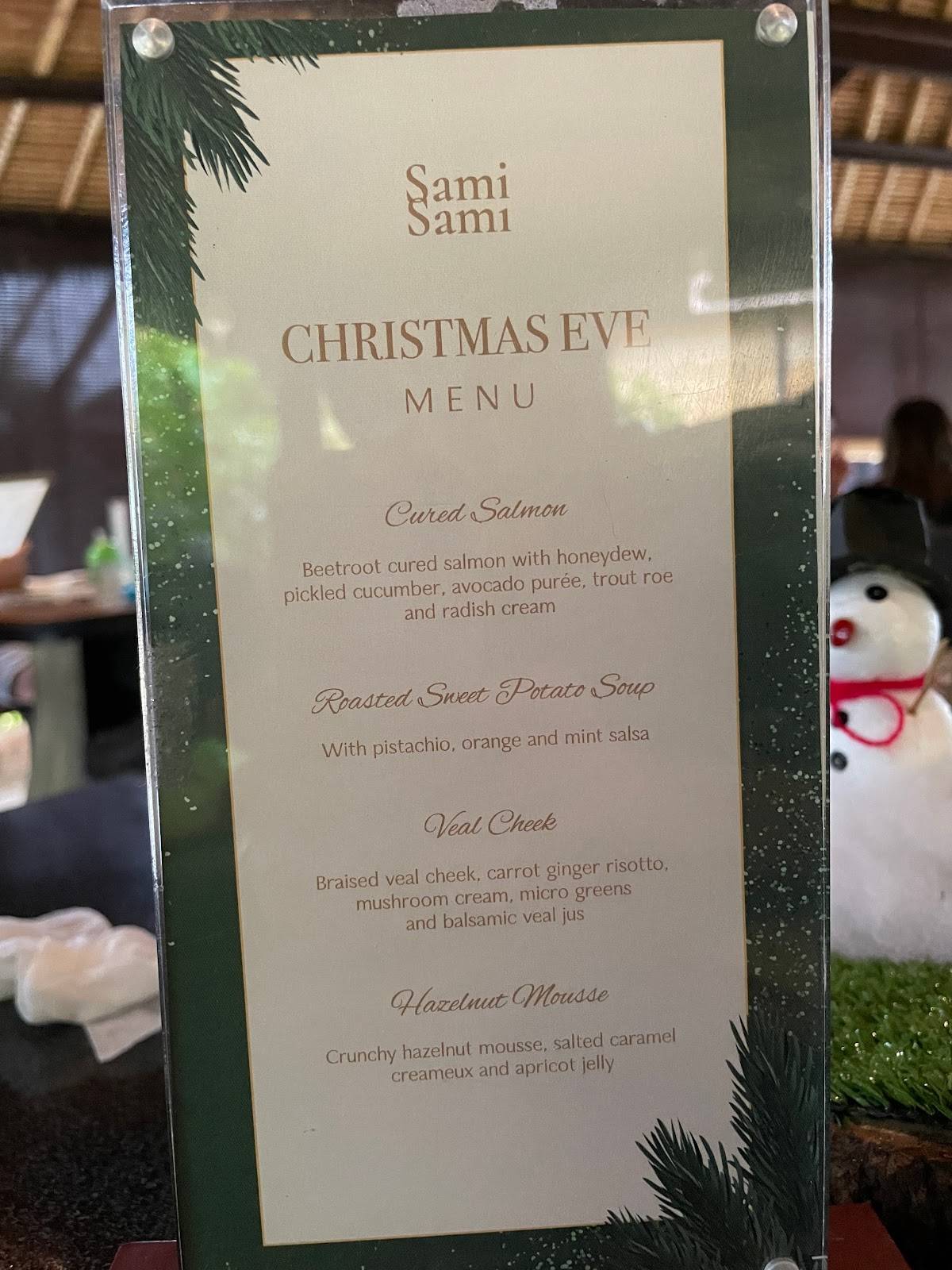 Menu at Sami-Sami Italian Restaurant, Jimbaran