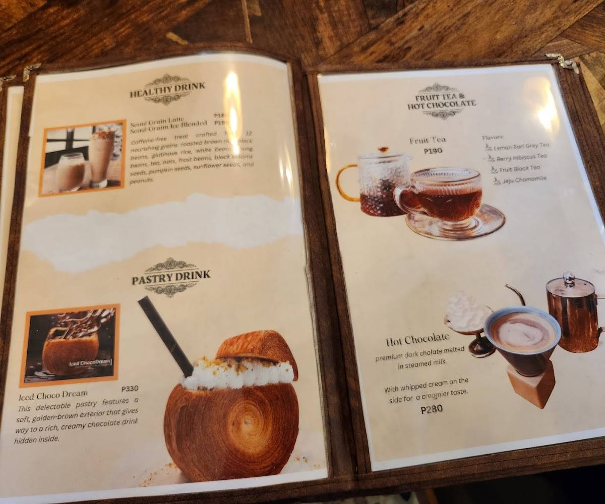 Menu at Good Pastry Cafe, San Juan