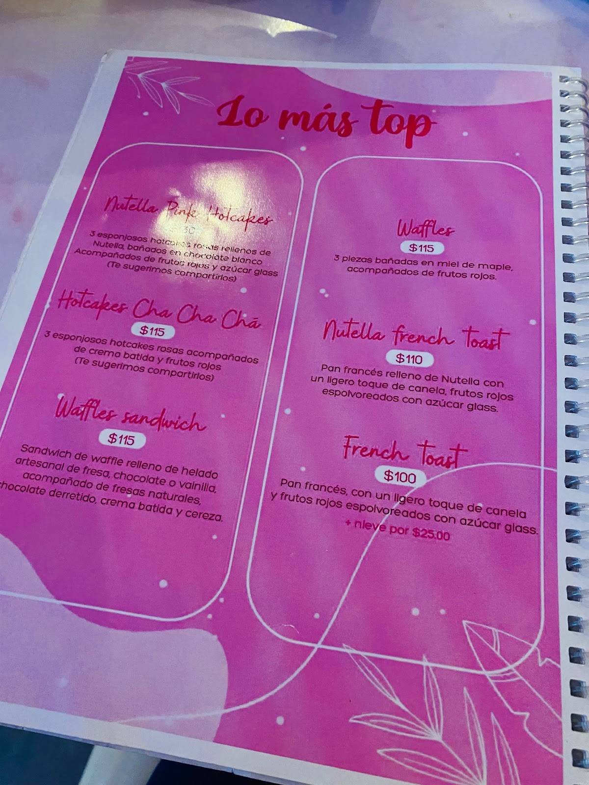 Carta del café Cha cha chá Coffee & Brunch, San Luis Potosi, Simón ...