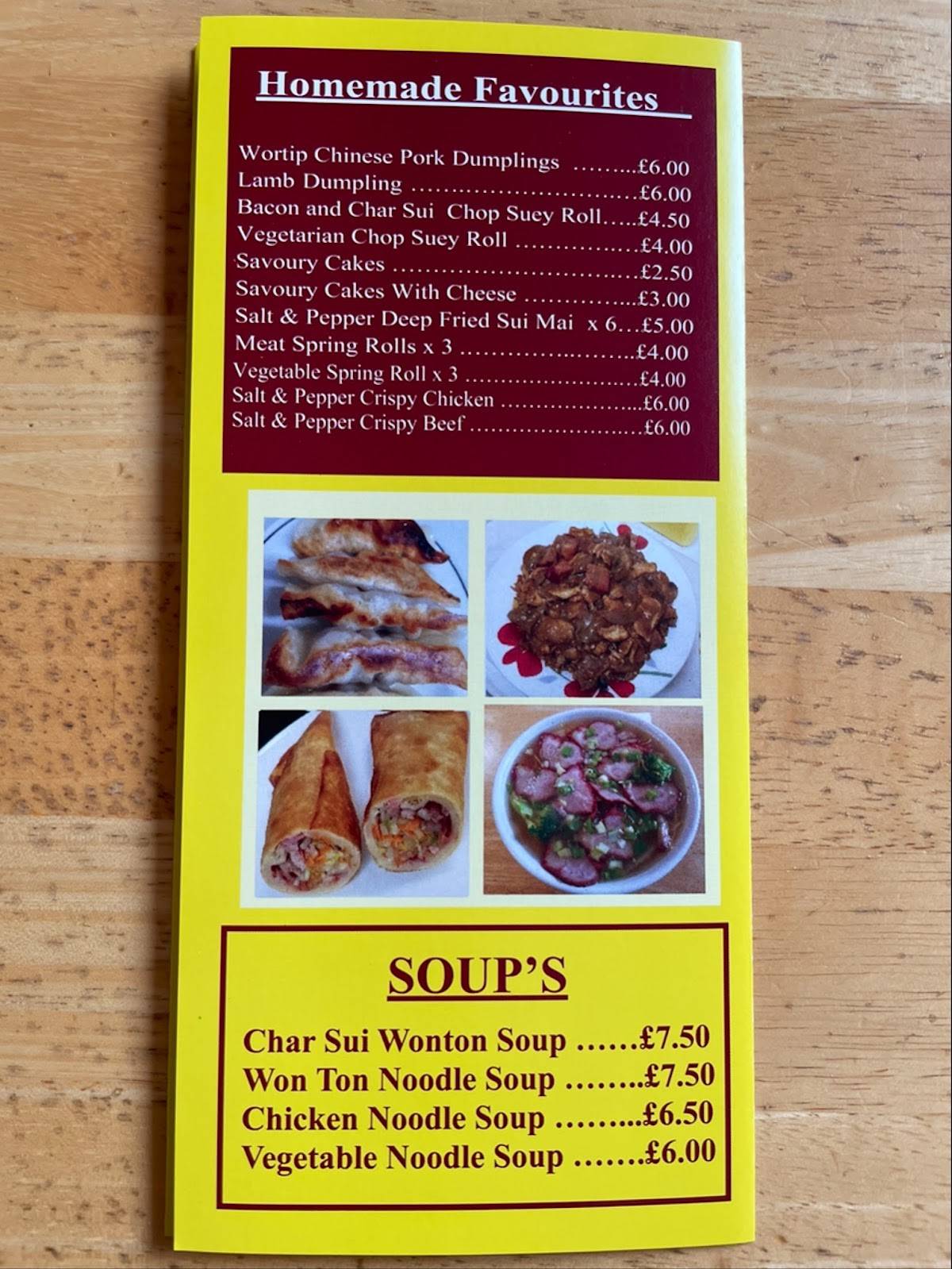 Menu at San's Cafe, Liverpool