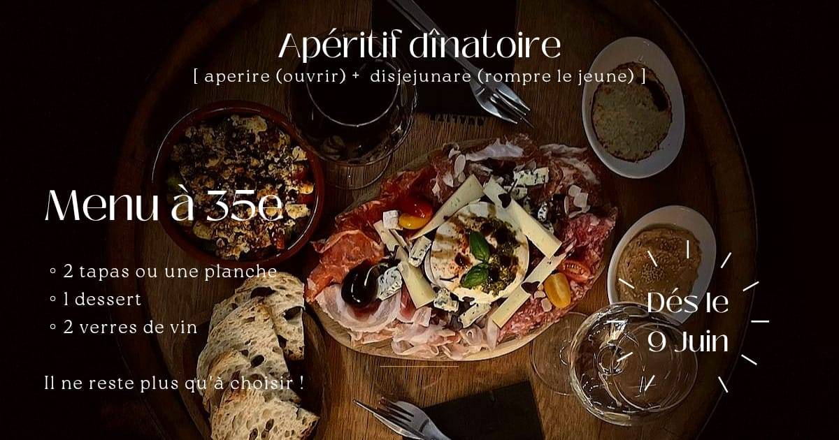 Menu au Sans jeu de mots - Wine bar, Nivelles