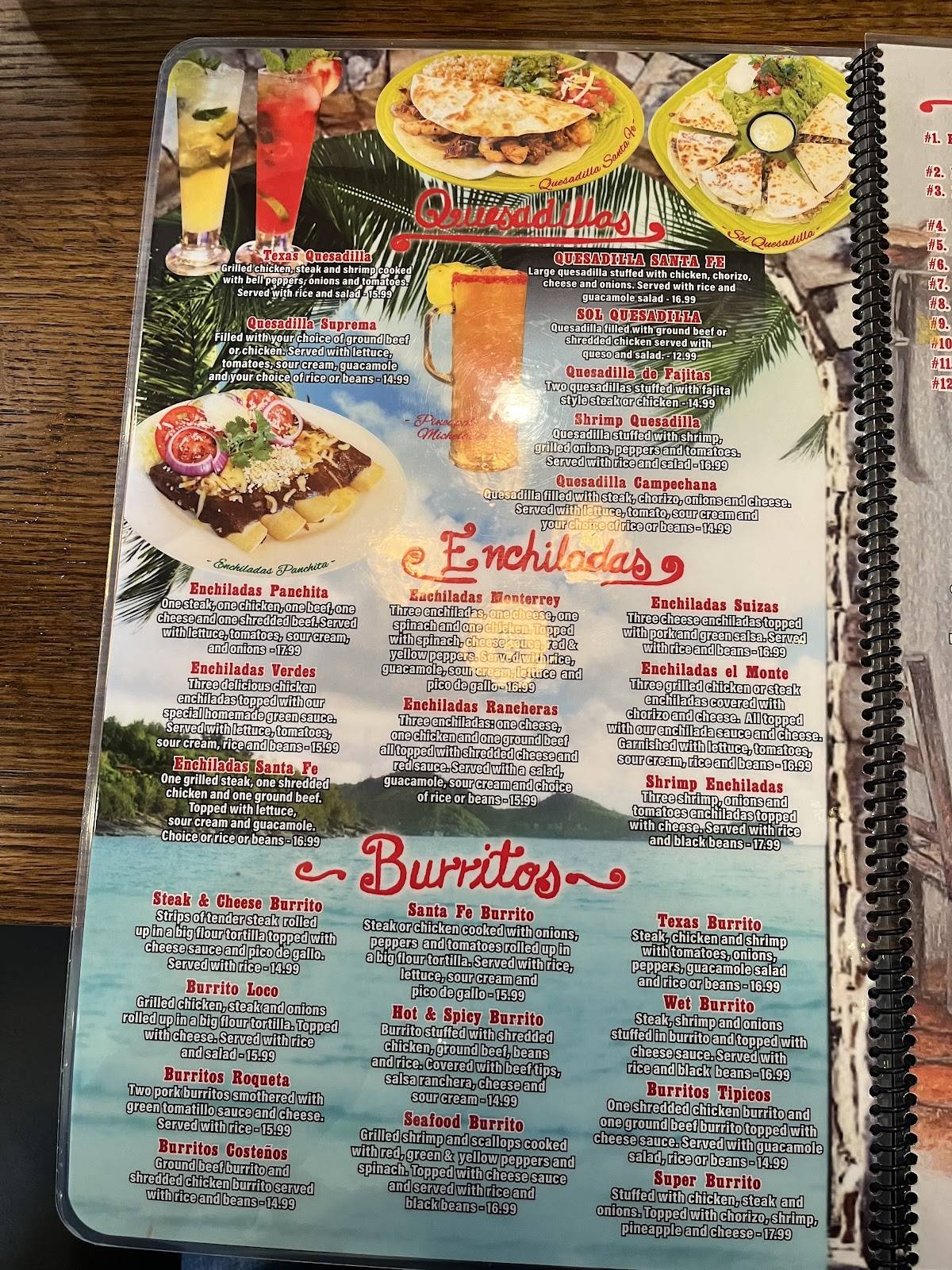 Menu at Santa Fe Restaurant & Bar, Crown Point