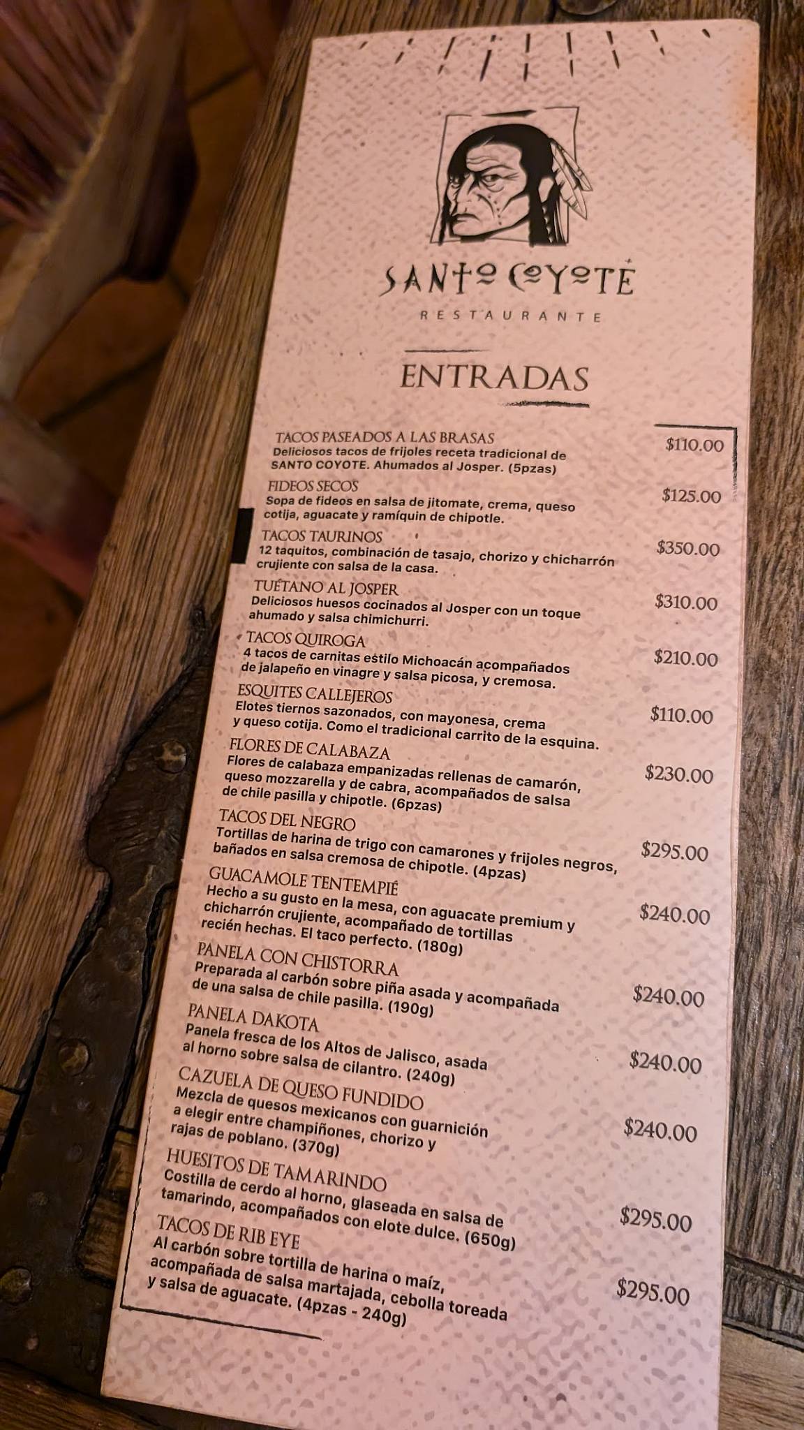 Carta del restaurante Santo Coyote, Guadalajara, C. Miguel Lerdo del ...