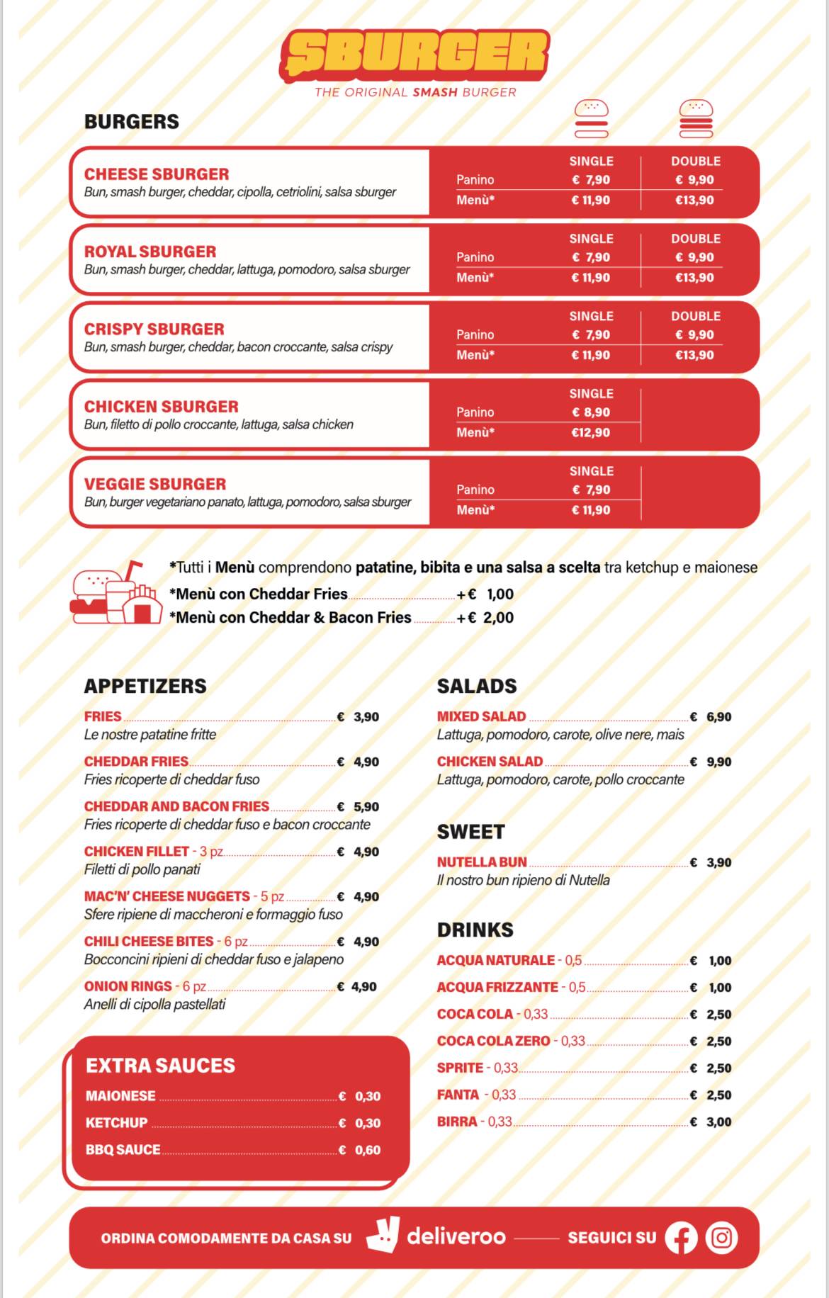 Menu da Sburger - The Original Smash Burger ristorante, San Benedetto ...