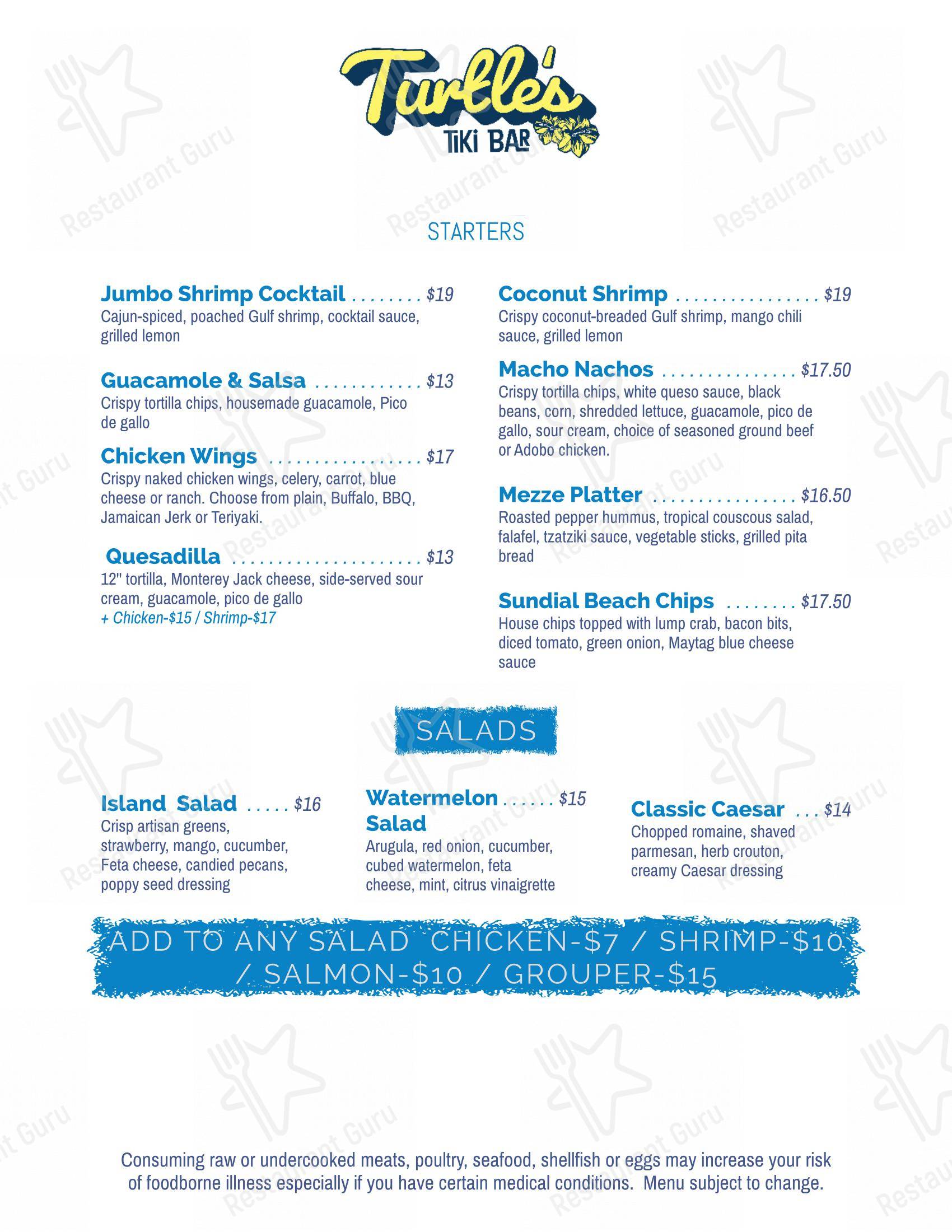 Menu at Sea Breeze Café cafe, Sanibel, Middle Gulf Dr Suite #3