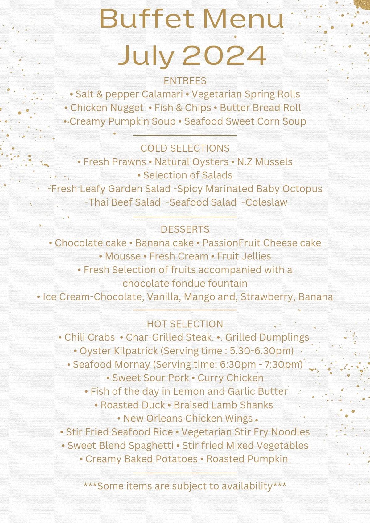 Menu at Seafood on Cullen restaurant, Larrakeyah