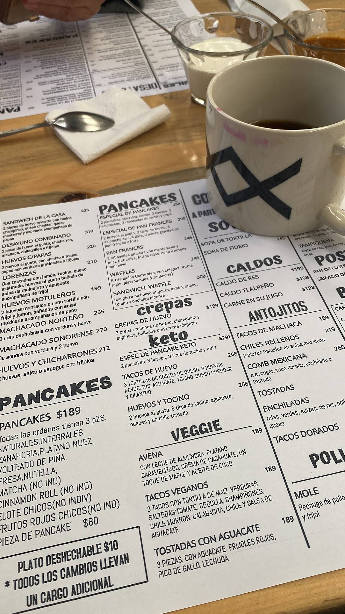 Menu at Segundo Piso Restaurant, Mexicali