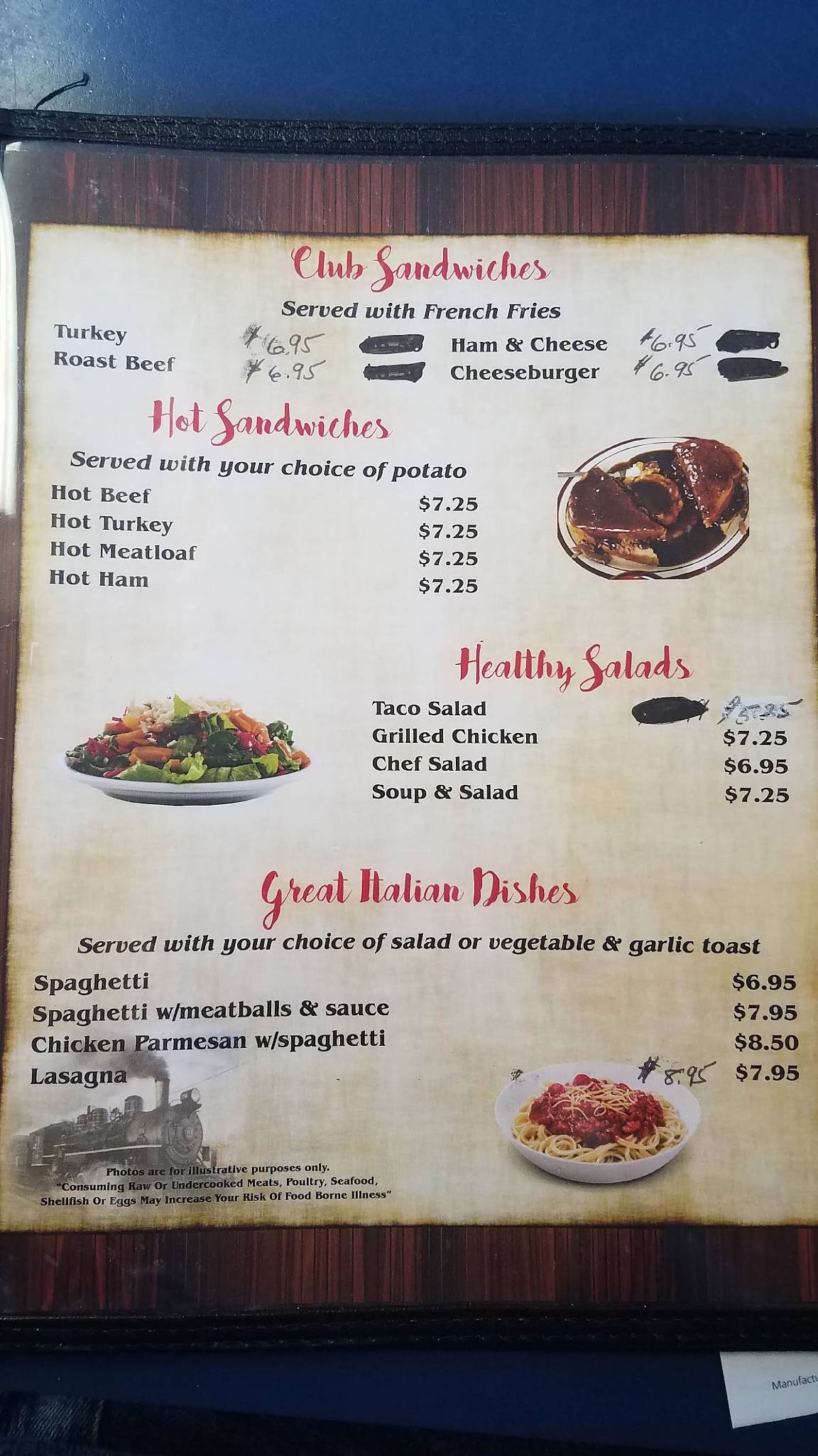 Menu at Shade Gap Family Restaurant, Shade Gap, Croghan Pike