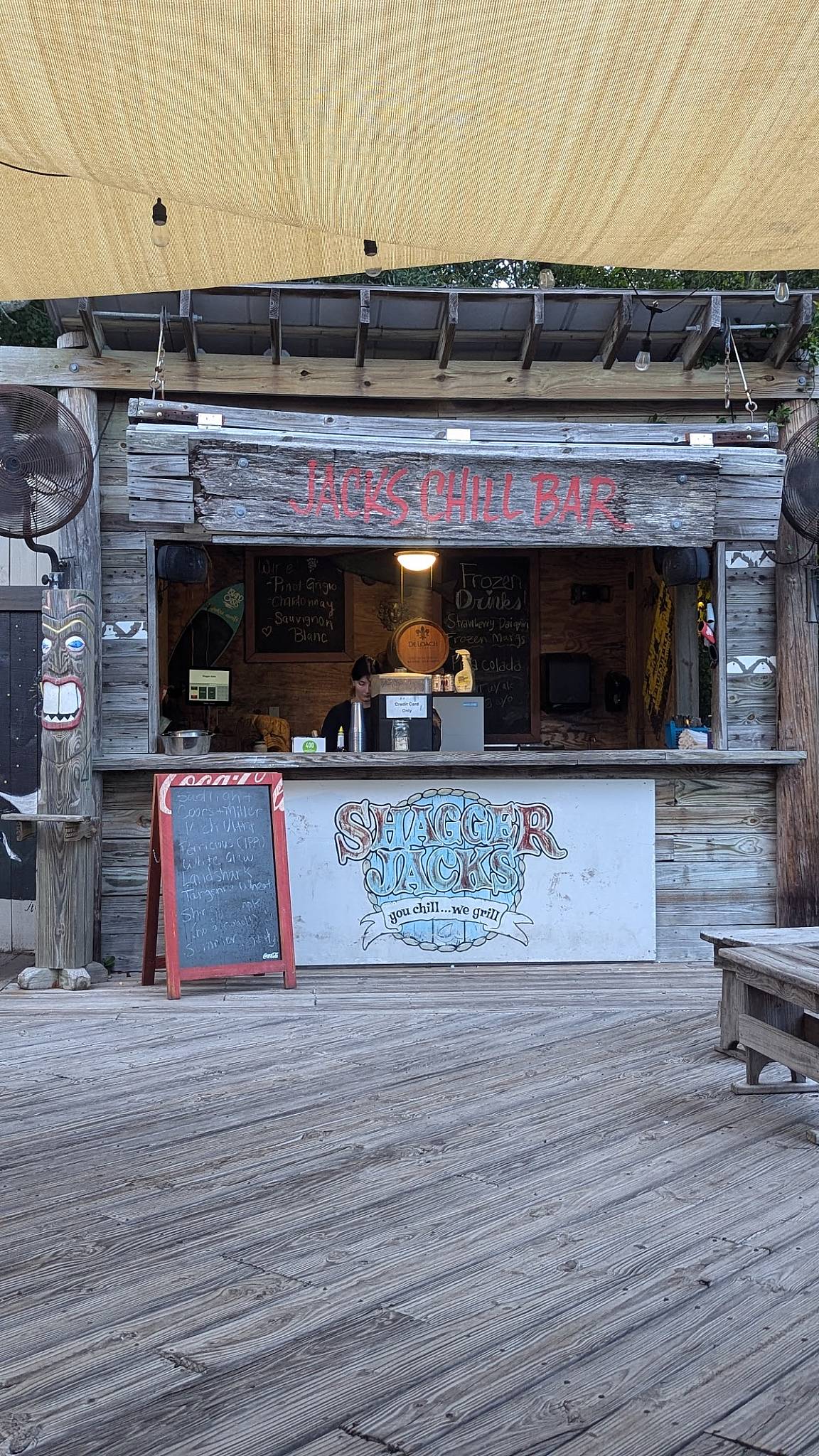 Menu at Shagger Jacks restaurant, Oak Island
