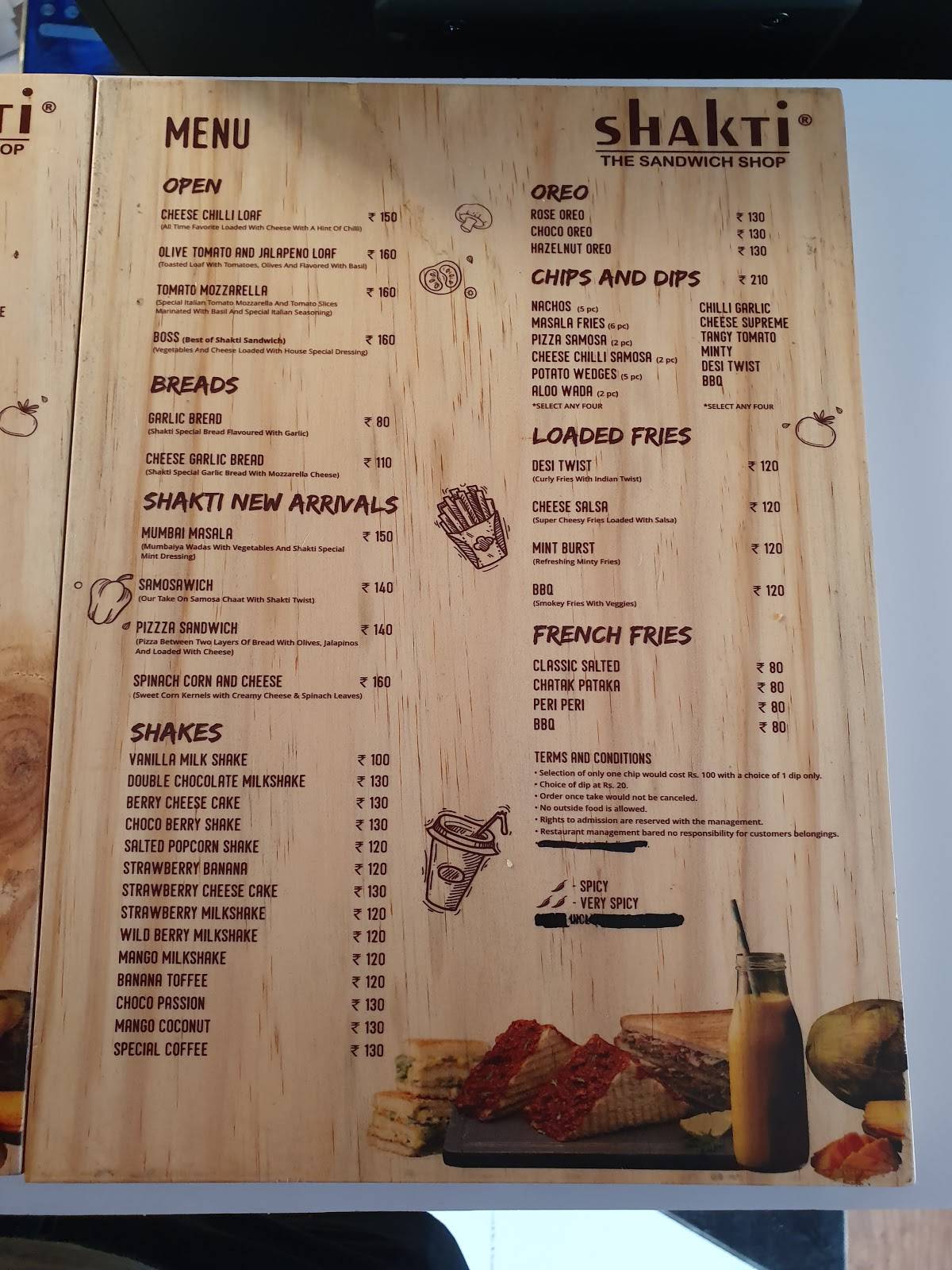 Menu at Shakti Sandwich Vishala, Ahmedabad