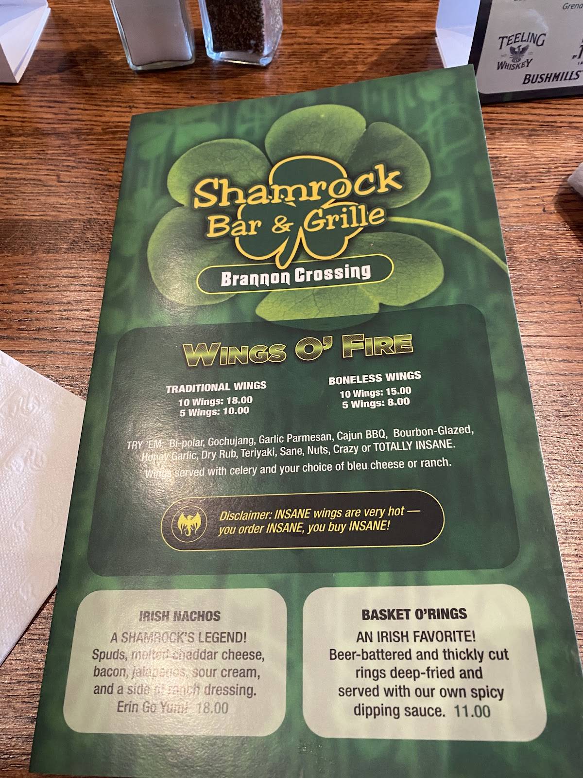 Menu at Shamrock Bar and Grille, Nicholasville, 285 Lancer Dr