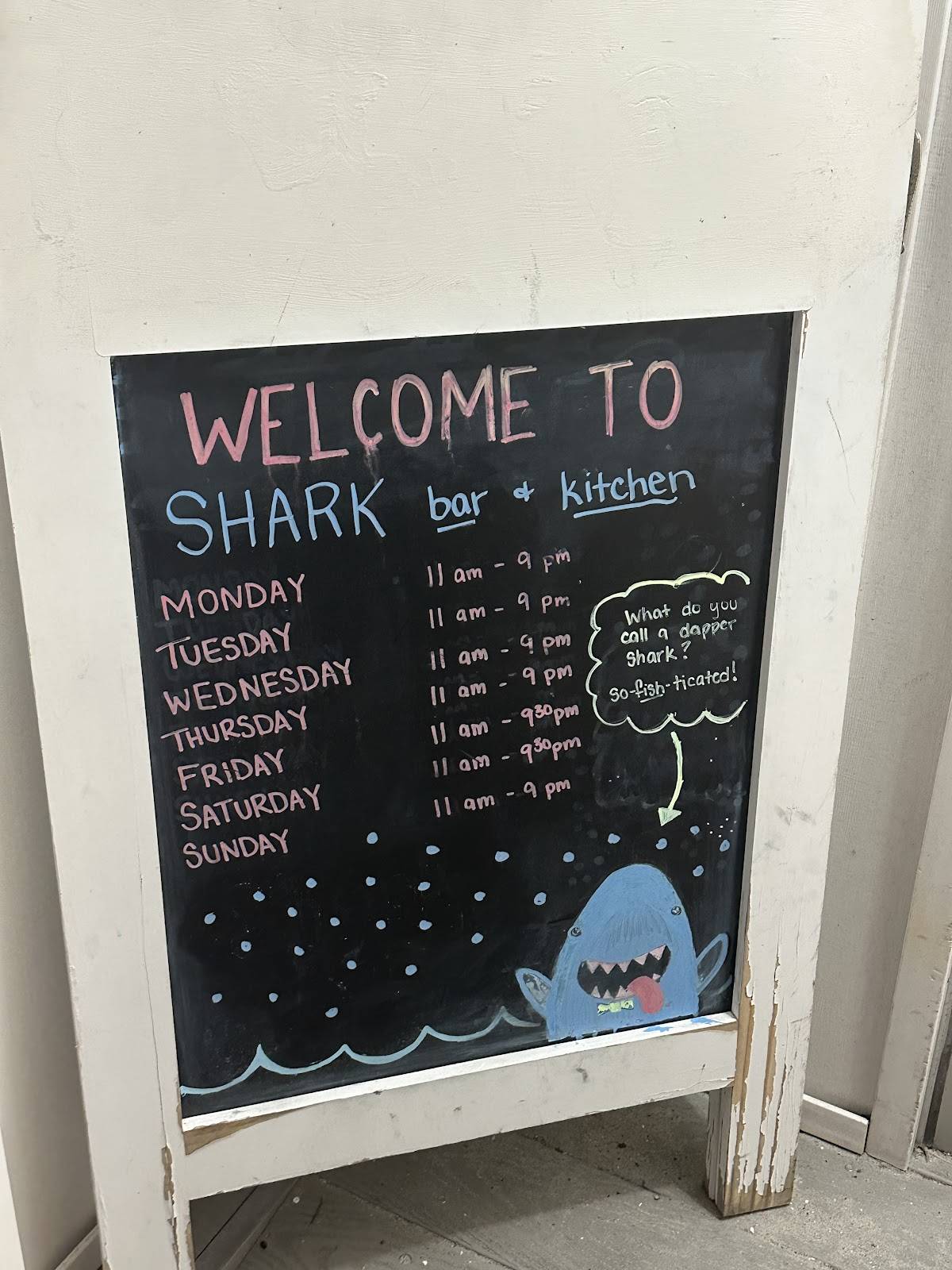 Menu at Shark Bar and Kitchen, Wrightsville Beach