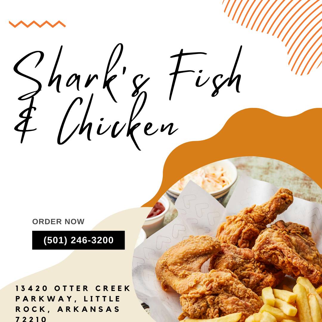 Menu at Shark’s Fish & Chicken fast food, Little Rock, Otter Creek Pkwy