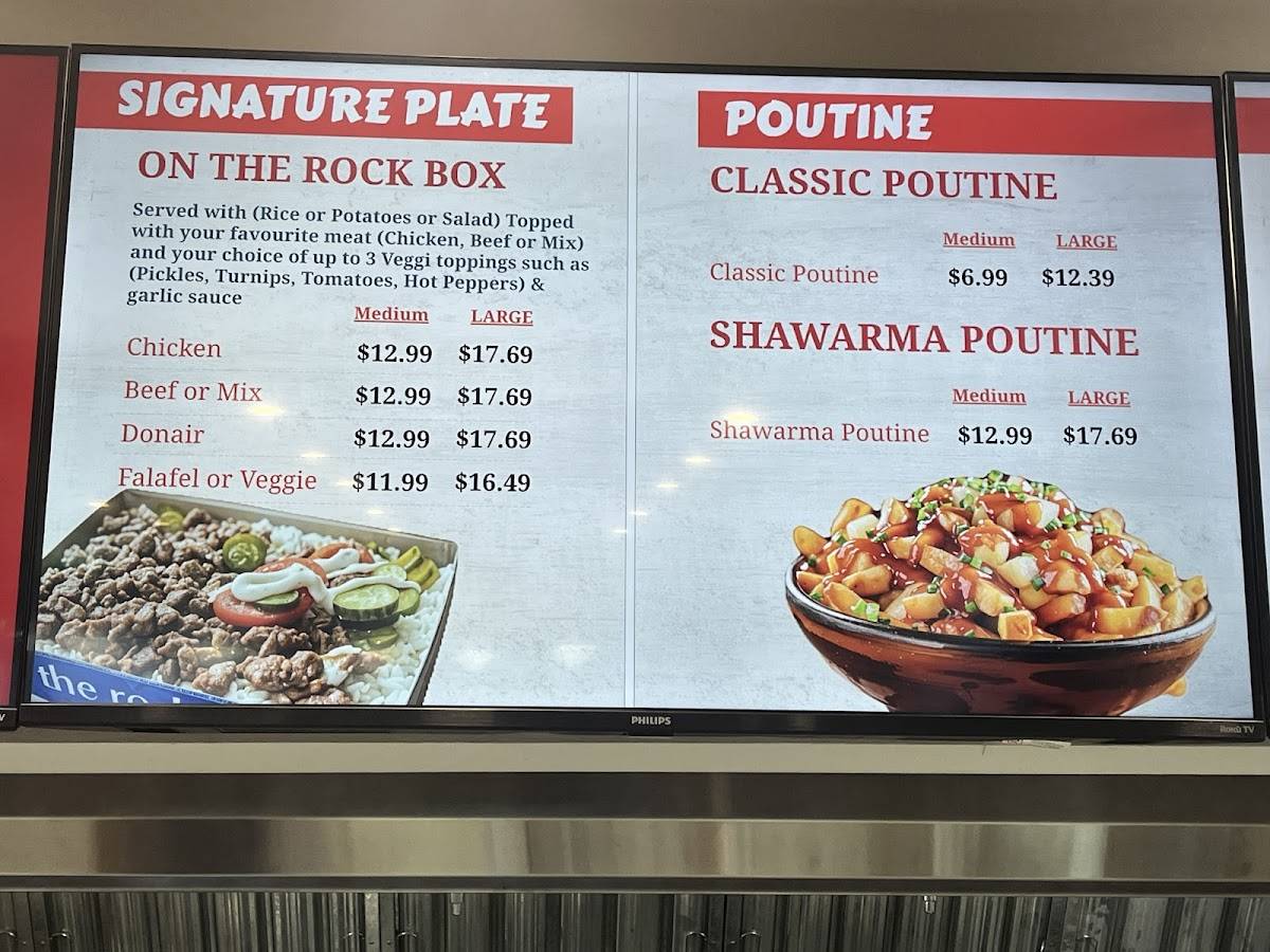 Menu at Shawarma Beirut restaurant, Ottawa