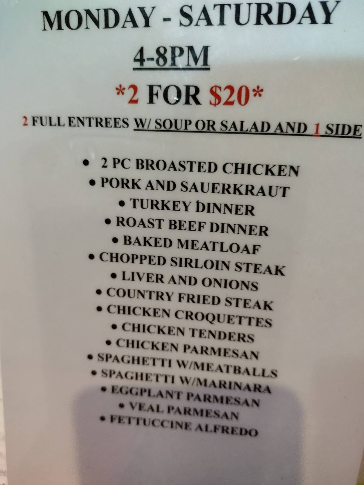 Menu at Shiloh Family Restaurant, York