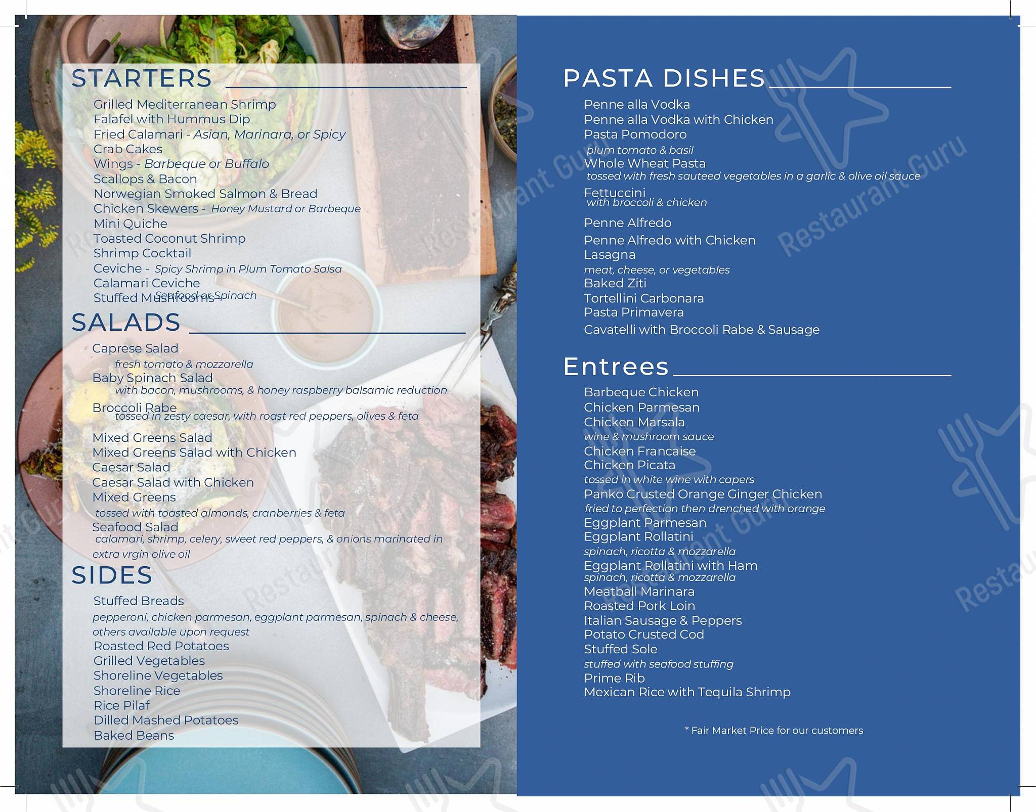 Menu at Shoreline Cafe & Catering, Branford