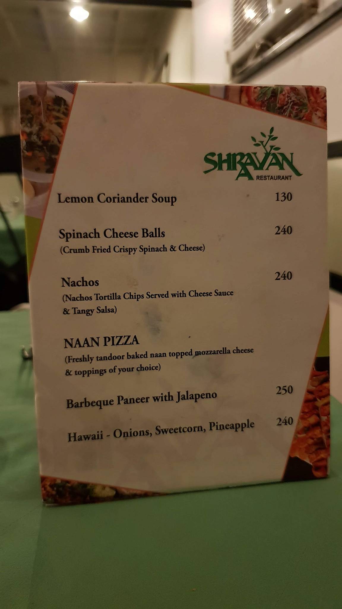 Menu at Shravan Restaurant, Pune