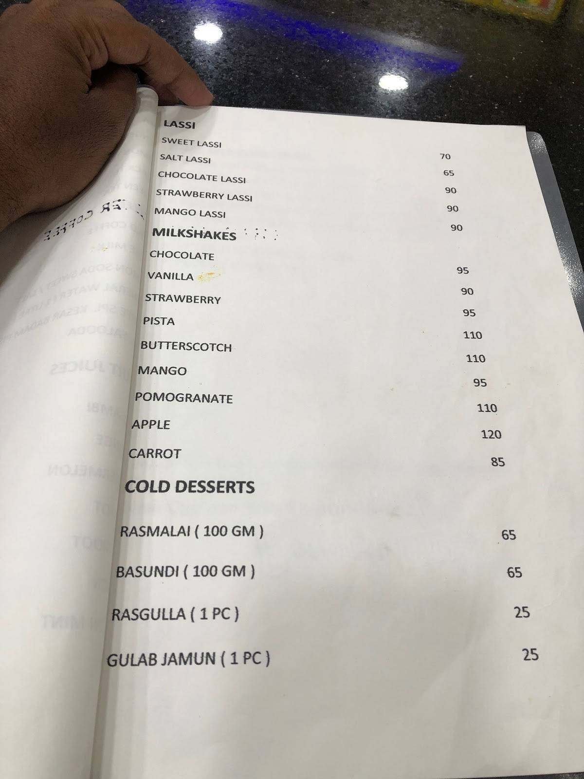 Menu at Shree Chaats Mithai And Namkeen, Chennai, No.5