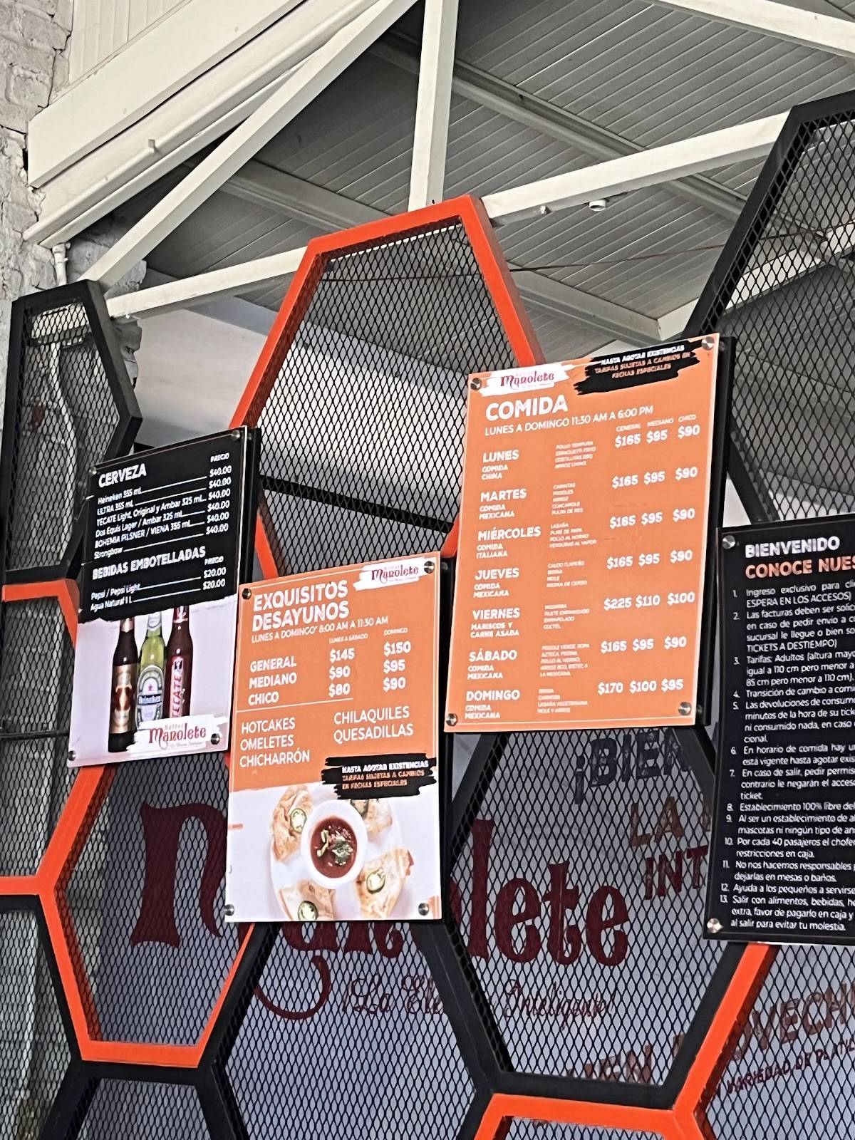 Carta del restaurante Buffet Manolete Fipasi, Silao