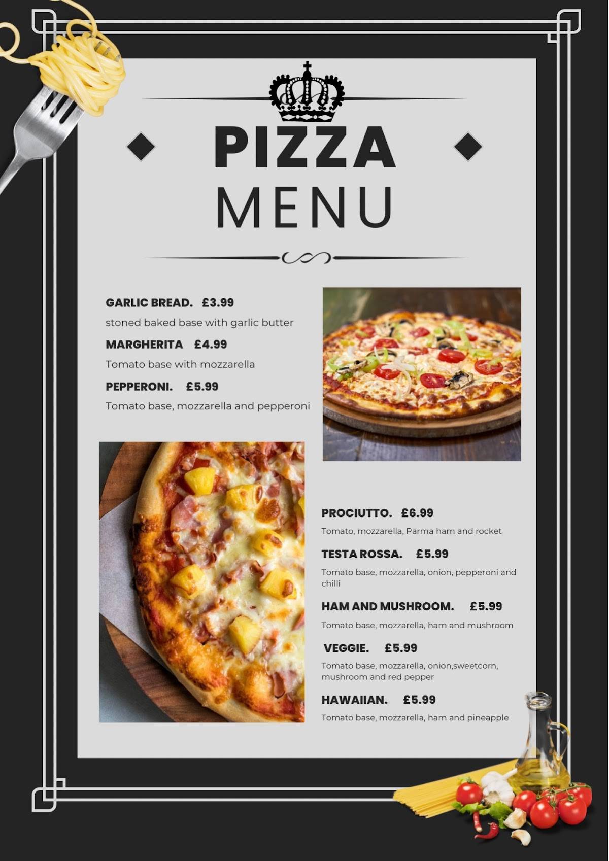 Menu at The Crown Inn pub & bar, Skidbrooke with Saltfleet Haven