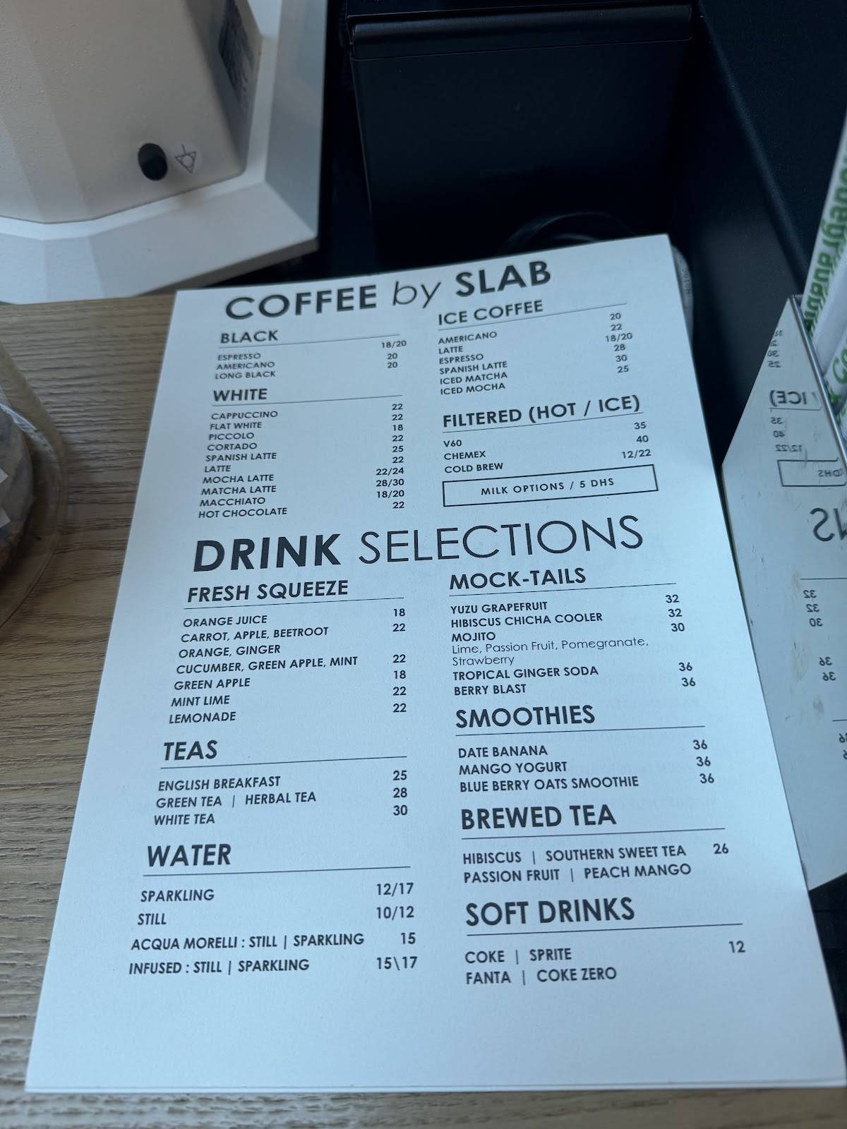 Menu at Slab - mercato restaurant, Dubai, Ground Floor - Mercato Mall ...