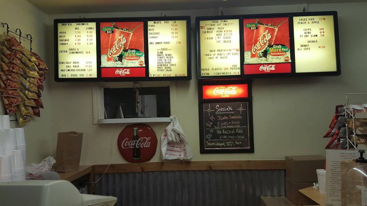 Menu at Smoke Shack Bar-B-Q, Maumelle