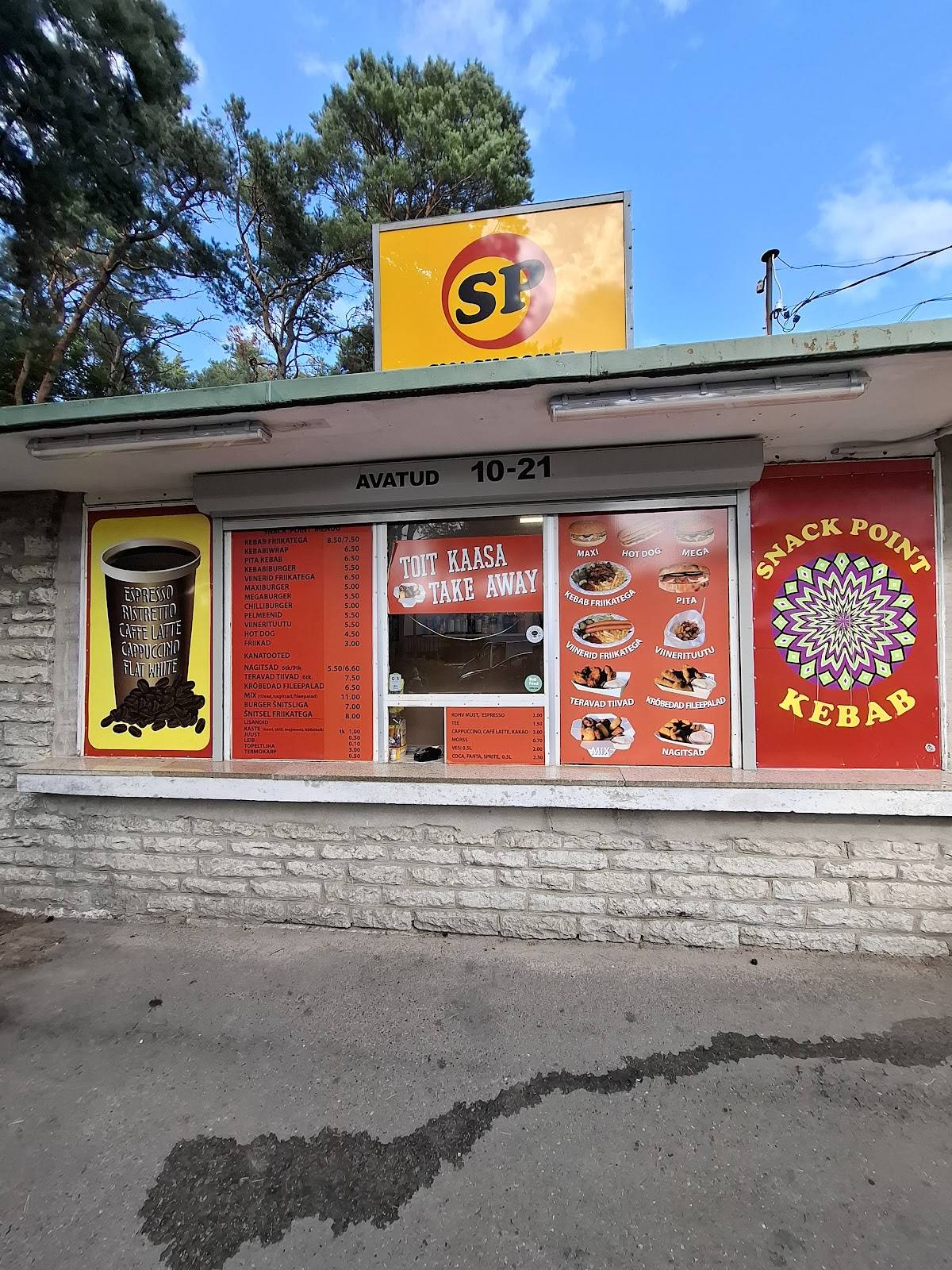Menu at Snack Point restaurant, Tallinn