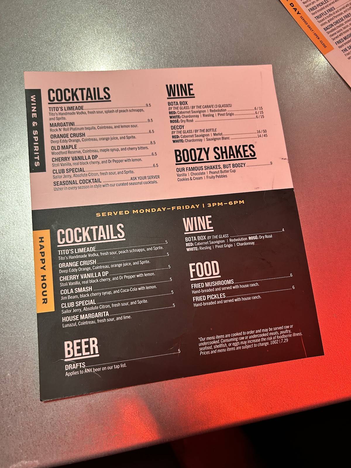 Menu at Society Burger restaurant, Tulsa, S Mingo Rd Suite A