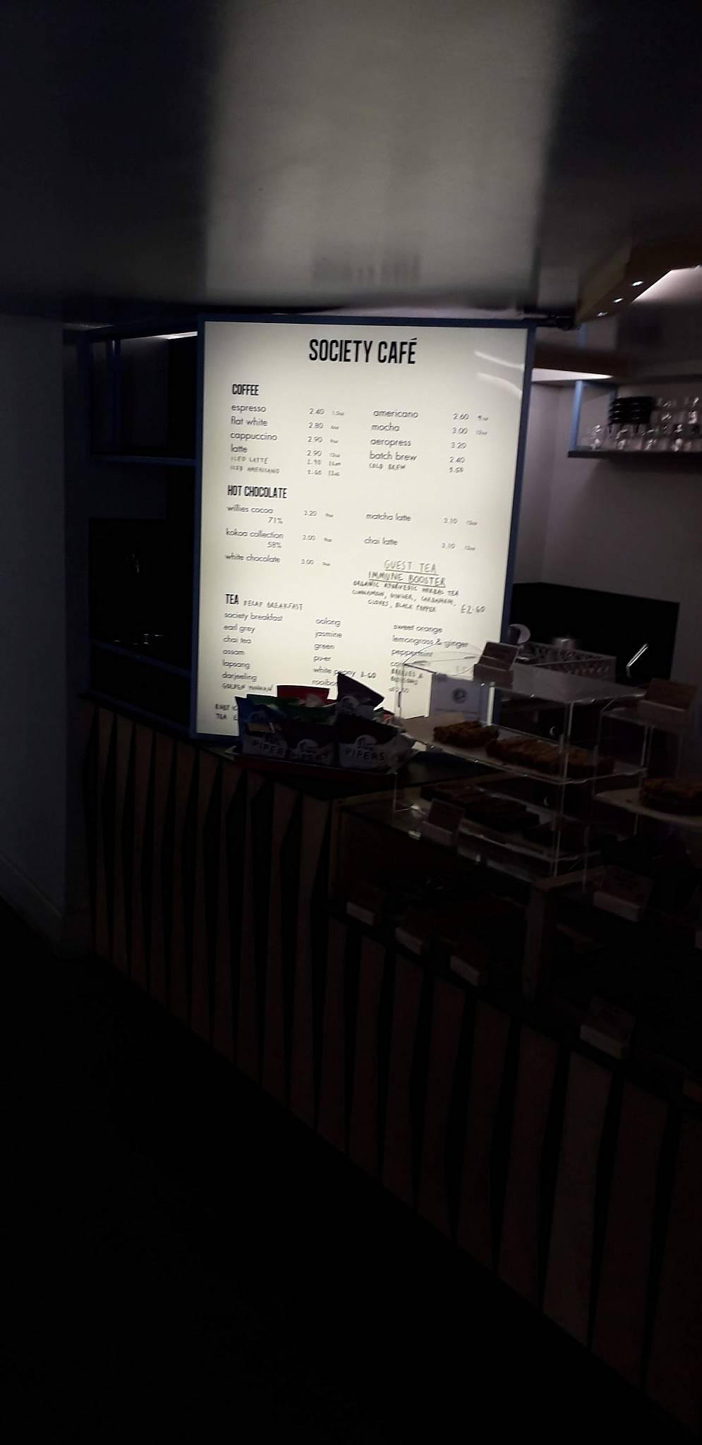 Menu at Society Café cafe, Bristol, Farr's Ln