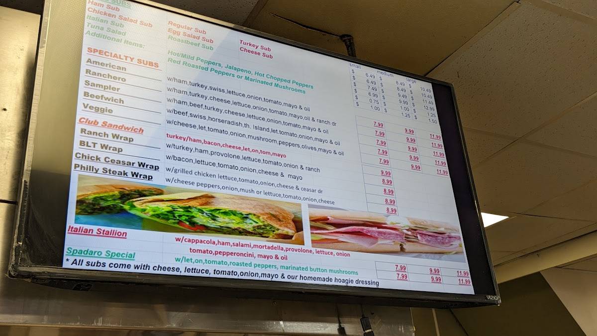 Menu at Soprano’s Market pizzeria, Waverly