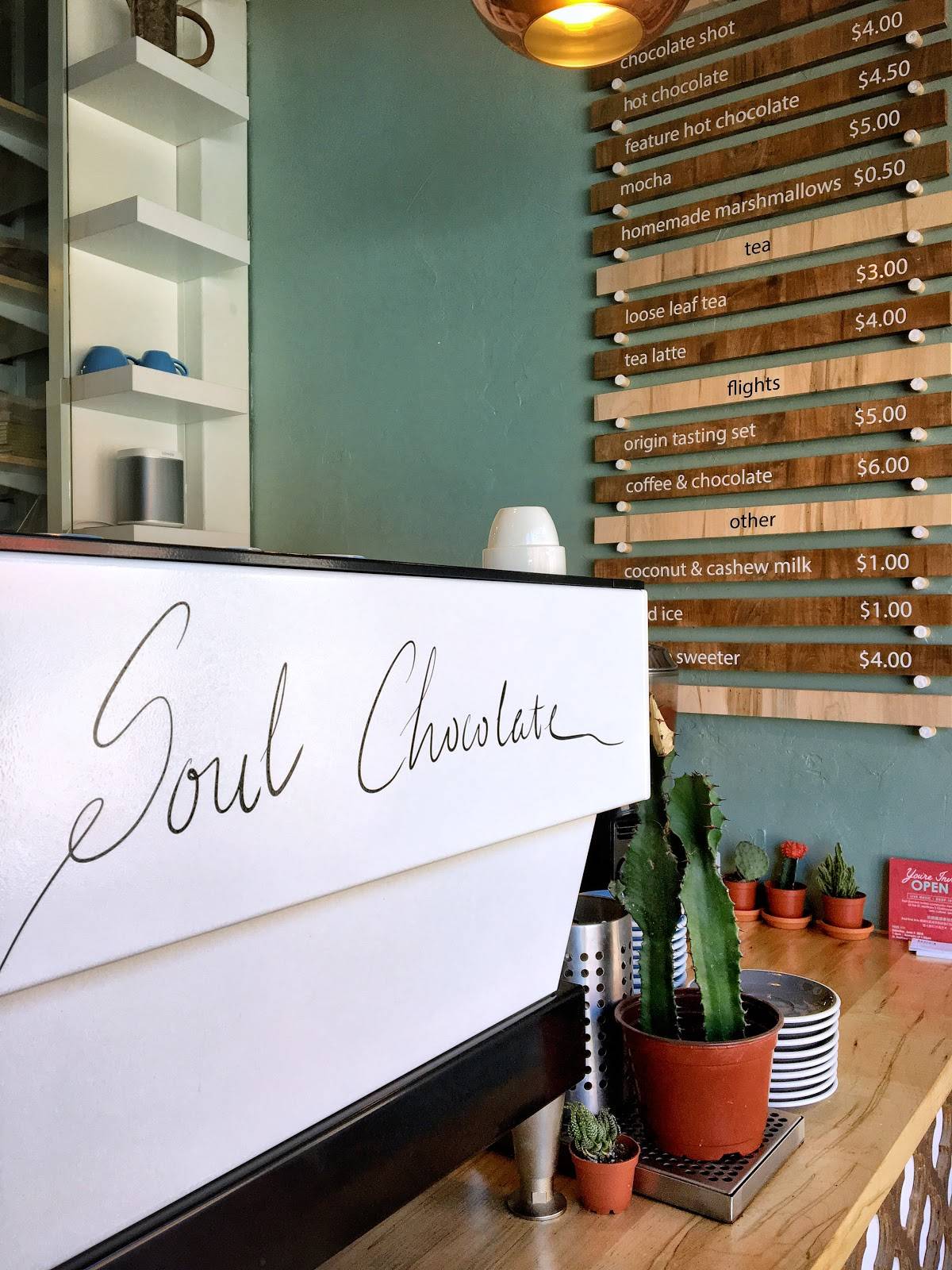 Menu at Soul Chocolate restaurant, Toronto, 20 Wagstaff Dr Unit C