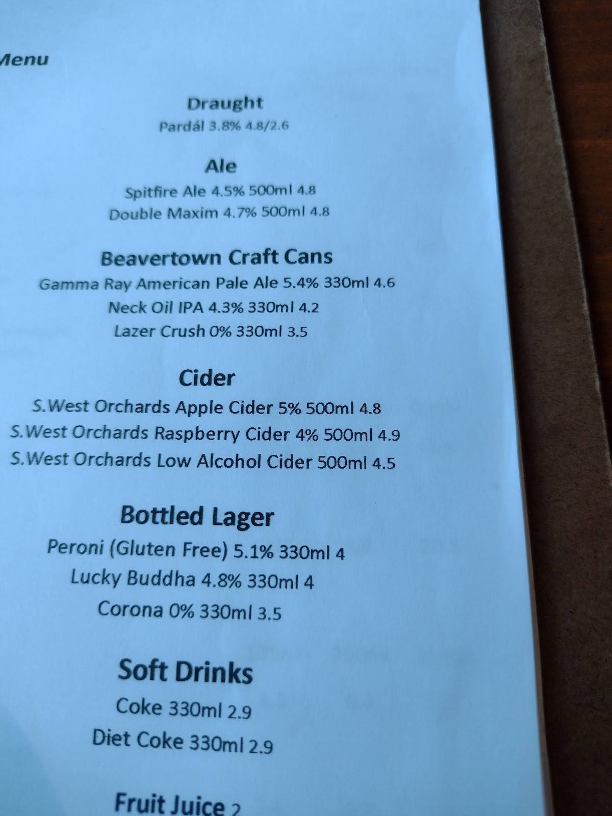Menu at Spent Grain - Sunderland restaurant, Sunderland