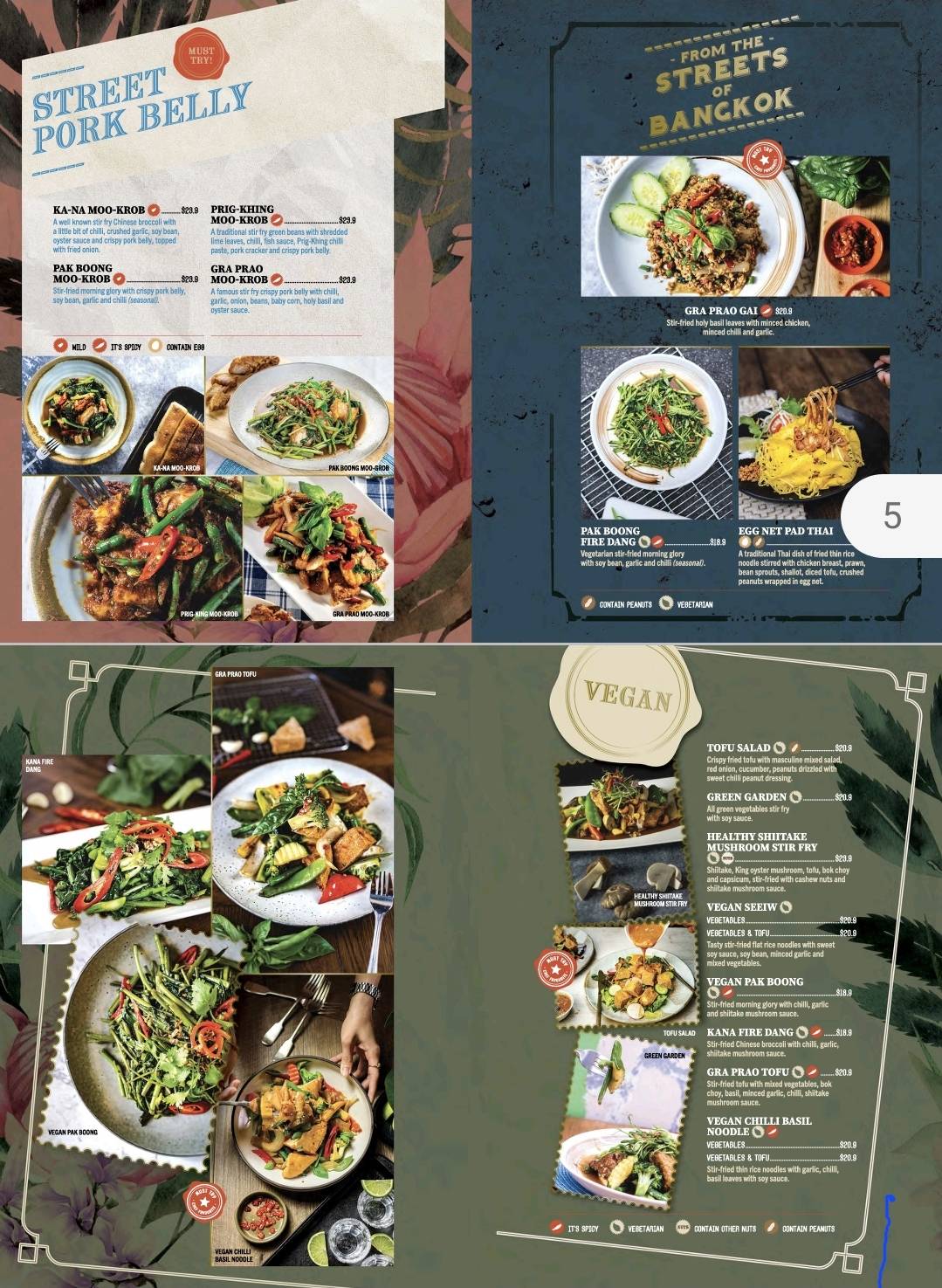 Menu at Spice Market restaurant, Fremantle