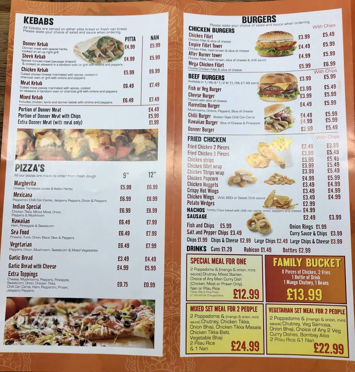 Menu at Spicy Kitchen fast food, Greasby