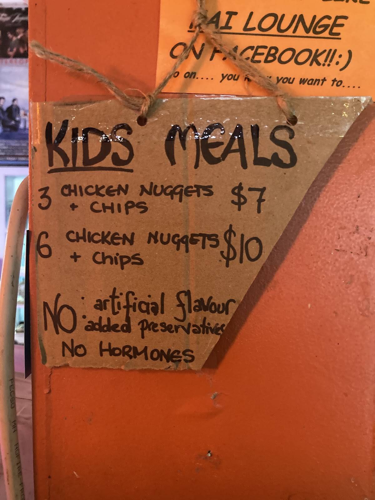 Menu at Spirit House restaurant, Moore
