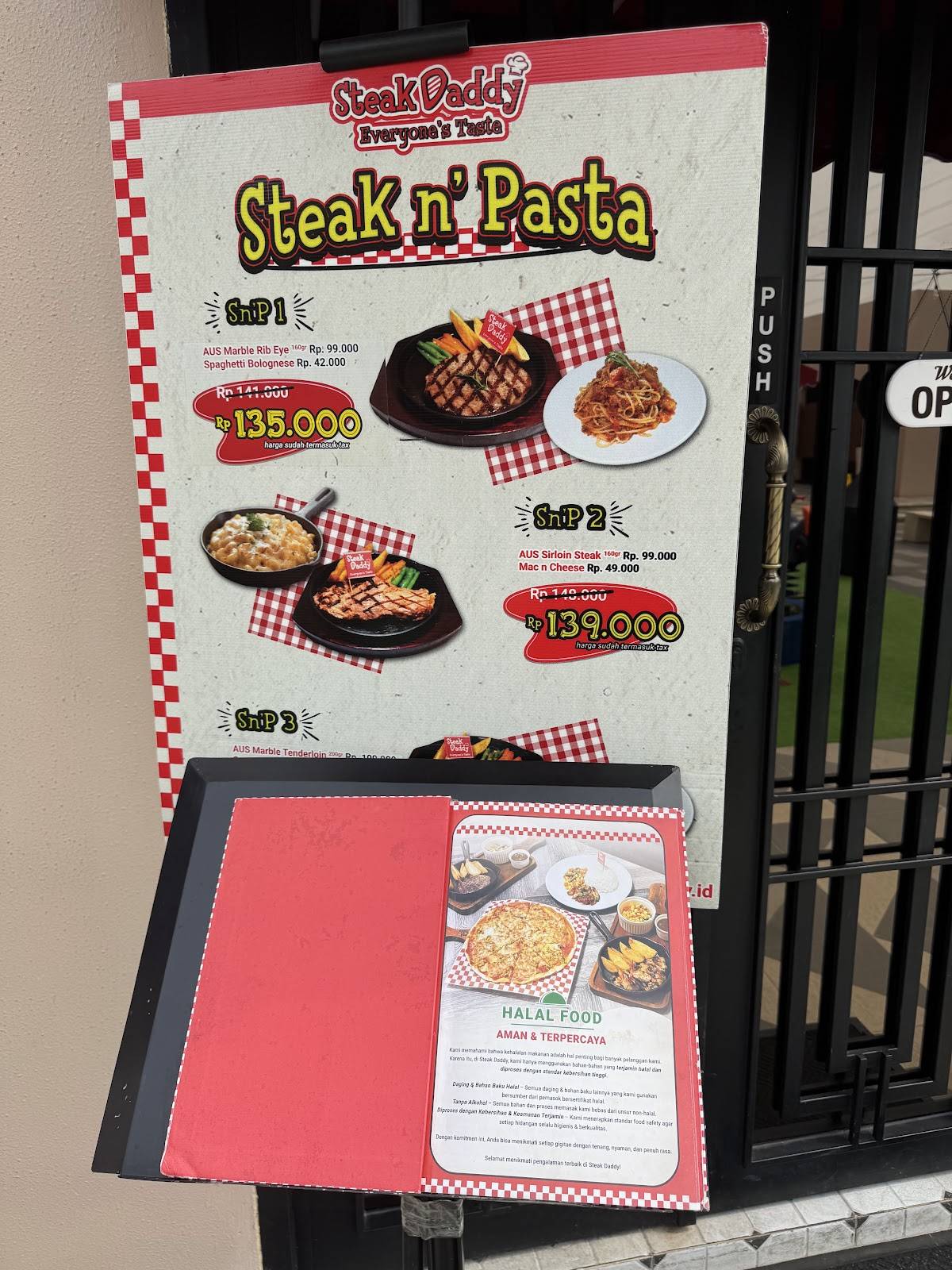 Carta de Steak Daddy - Halal Destination Cileungsi, Limus Nunggal